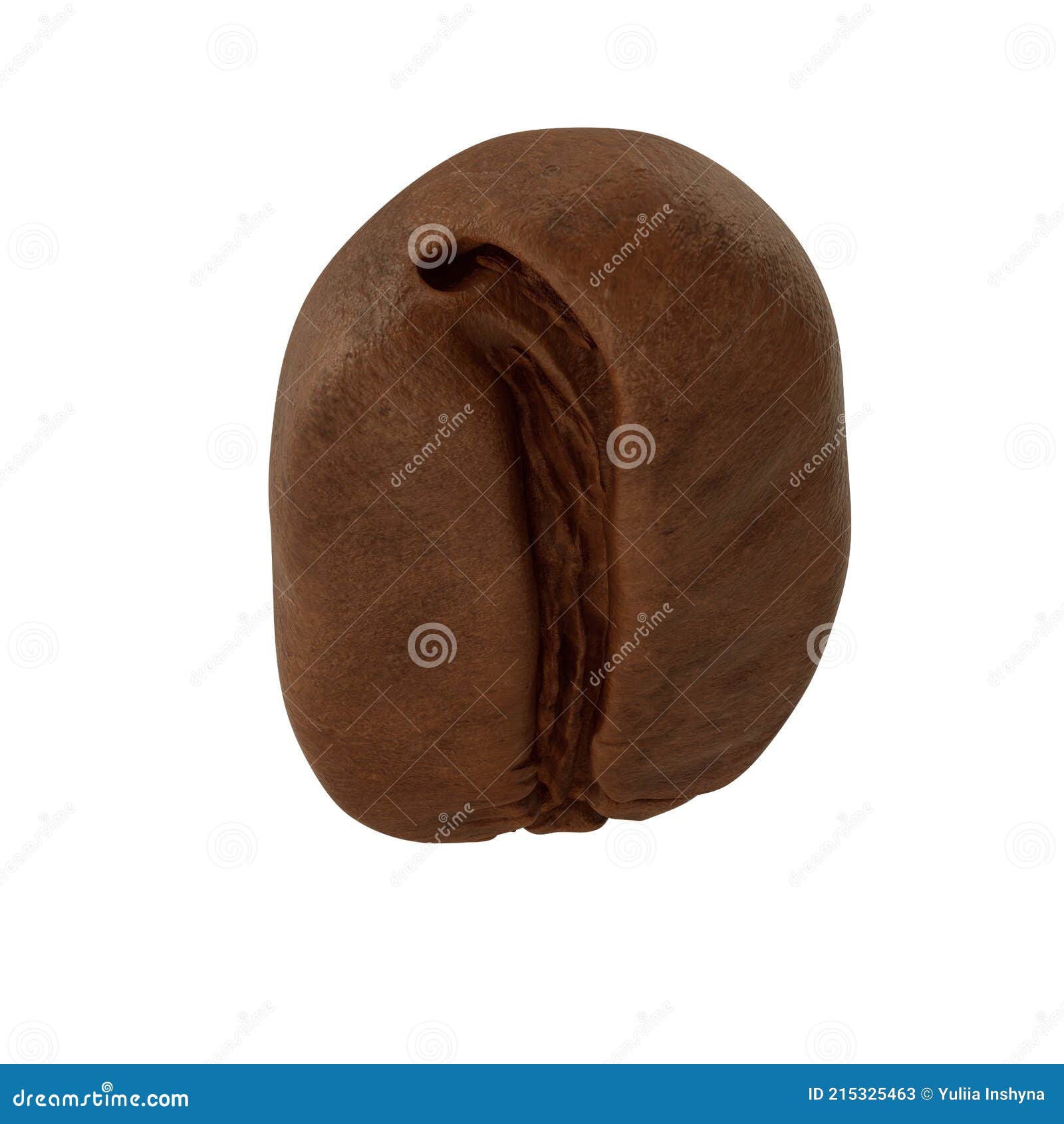 Realistic Coffee Bean, 3D Render Stock Illustration - Illustration of ...