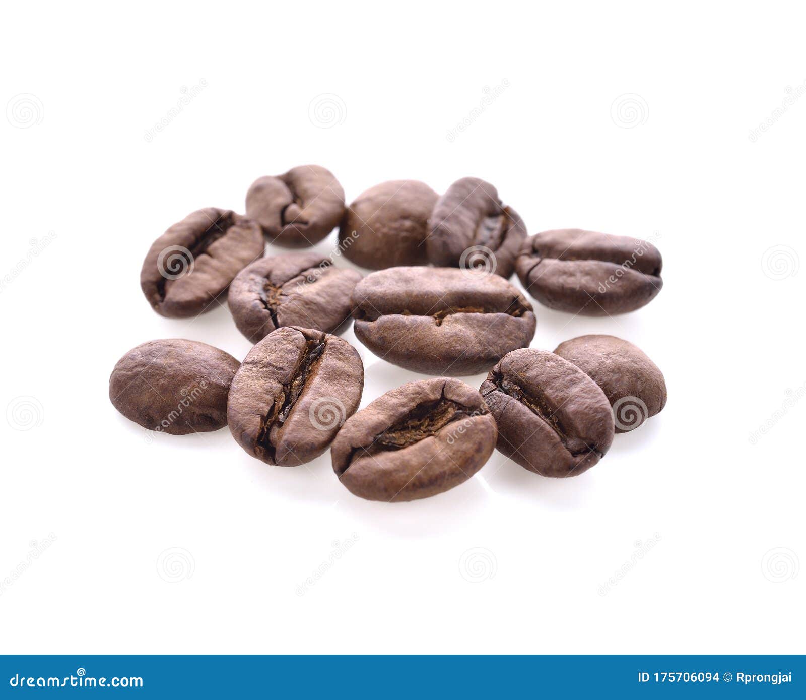 Coffee Bean Isolated On White Stock Photo - Image of closeup, cafe ...