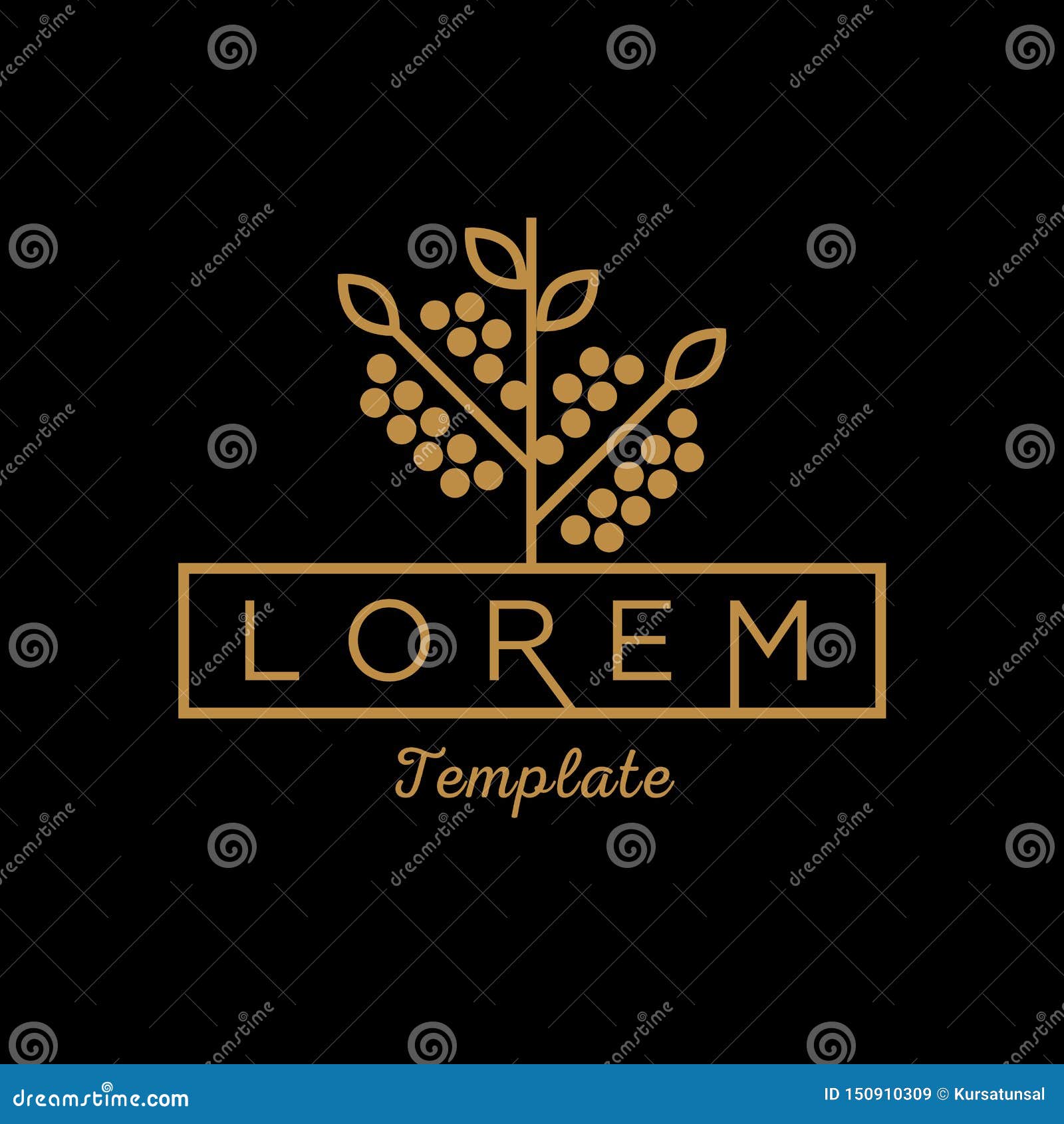 Coffee Bean Minimal Sign Vector Design Stock Vector - Illustration of ...