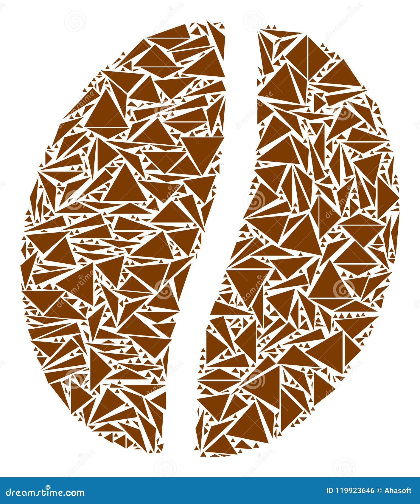 Coffee Bean Mosaic of Triangles Stock Vector - Illustration of arabica ...