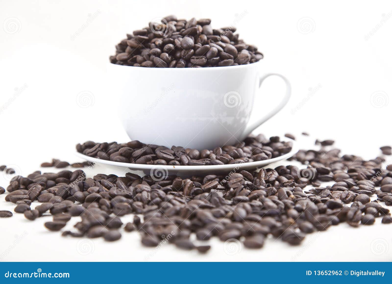 Coffee Bean Overflow stock photo. Image of fine, china - 13652962