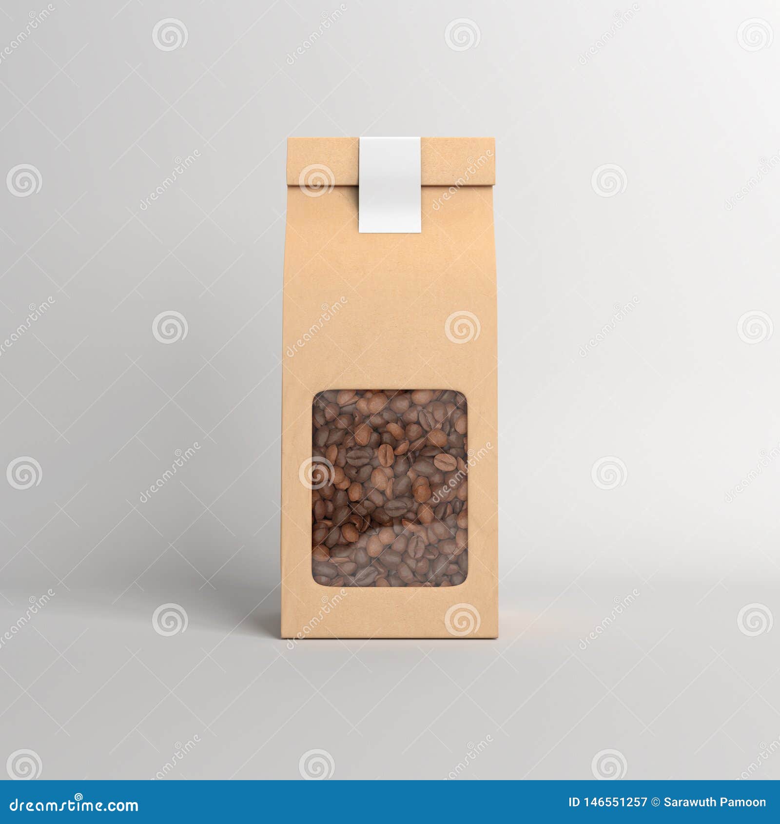 Coffee bean package mockup stock illustration. Illustration of packet ...