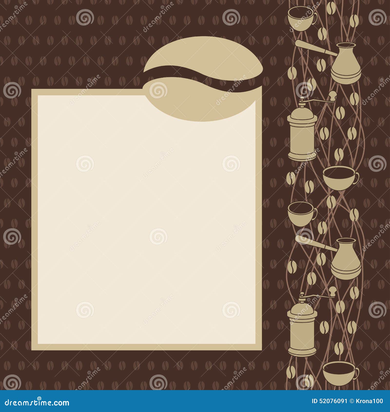 Coffee Bean Page stock vector. Illustration of catalog - 52076091