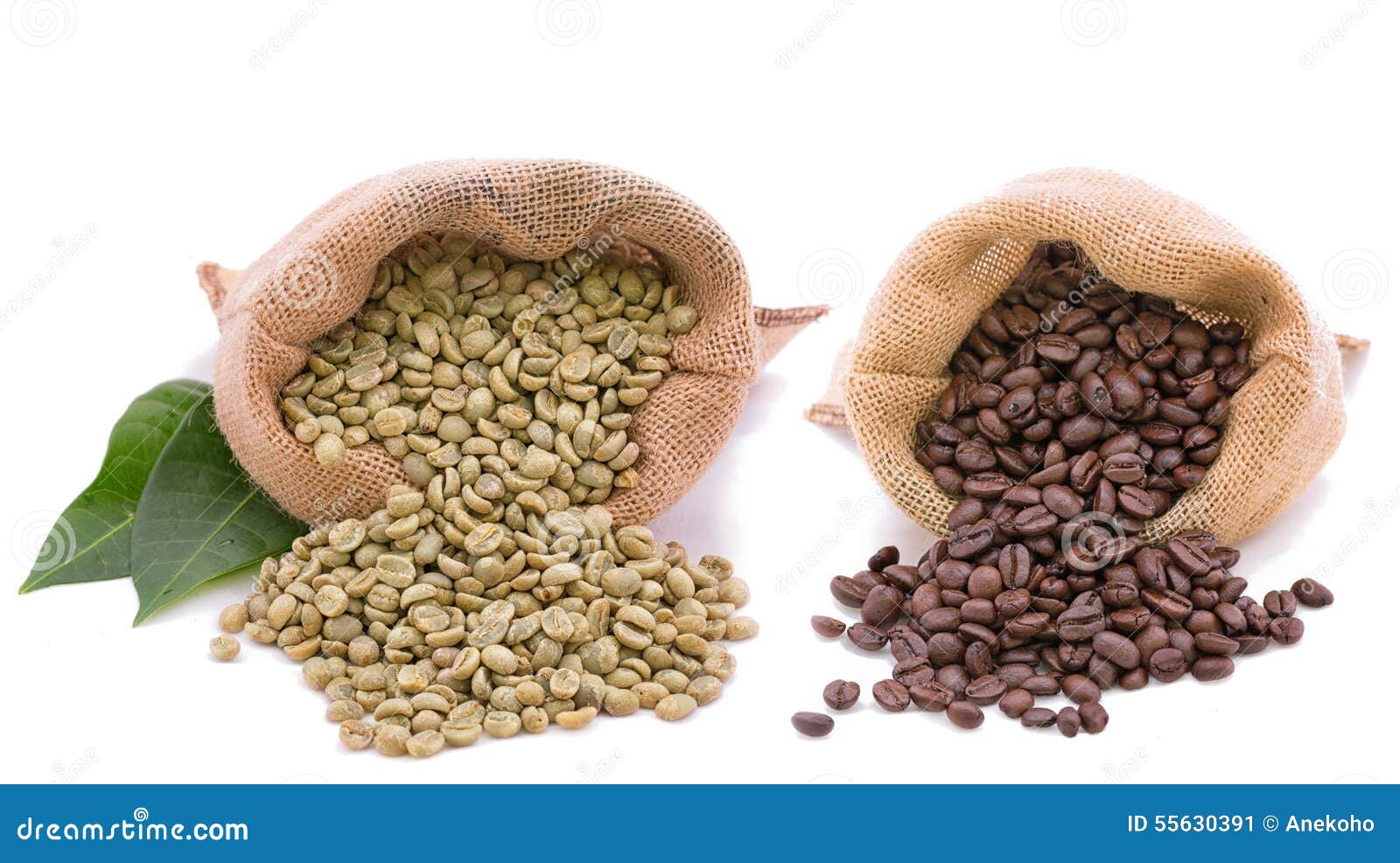 Coffee Bean before and after Roasted Stock Image - Image of flavor ...