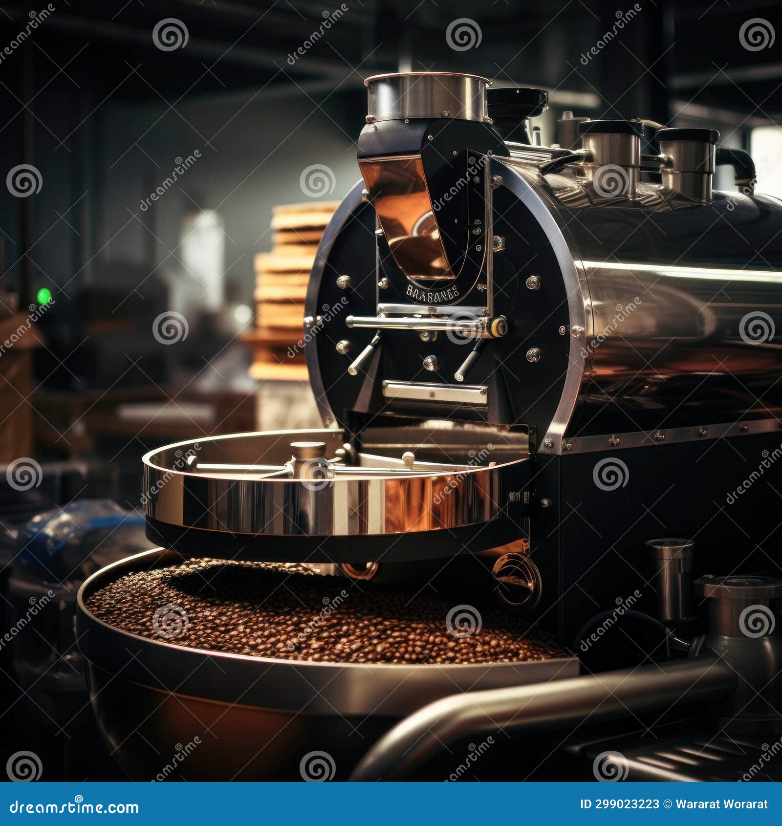 Coffee Bean Roaster Machine Stock Image - Image of beverage, aroma ...