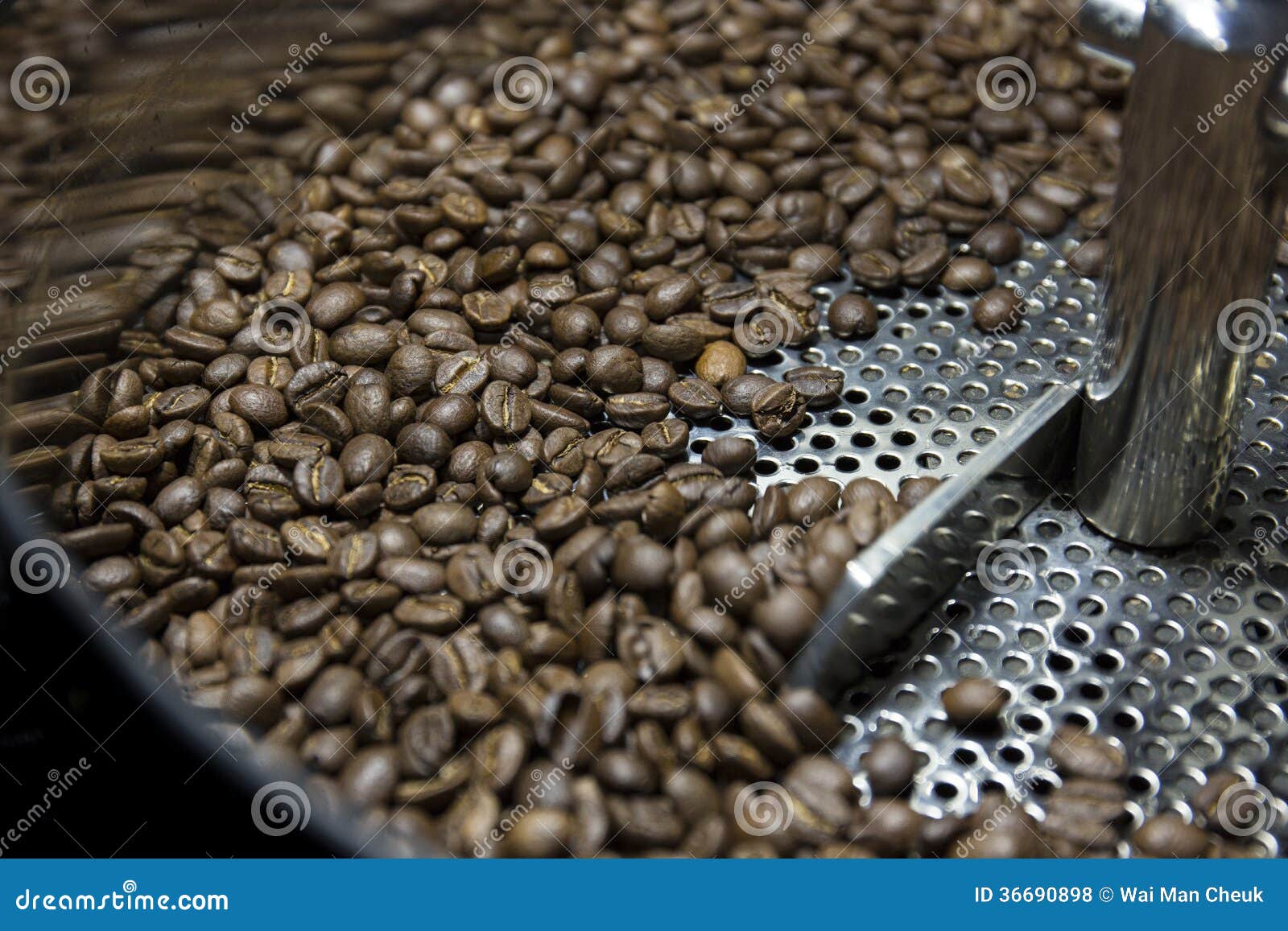 Coffee bean roasting stock photo. Image of container - 36690898
