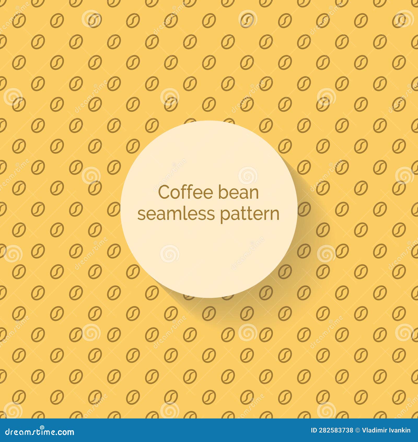 Coffee Bean Seamless Pattern. Vector Design Elements, Business Signs ...