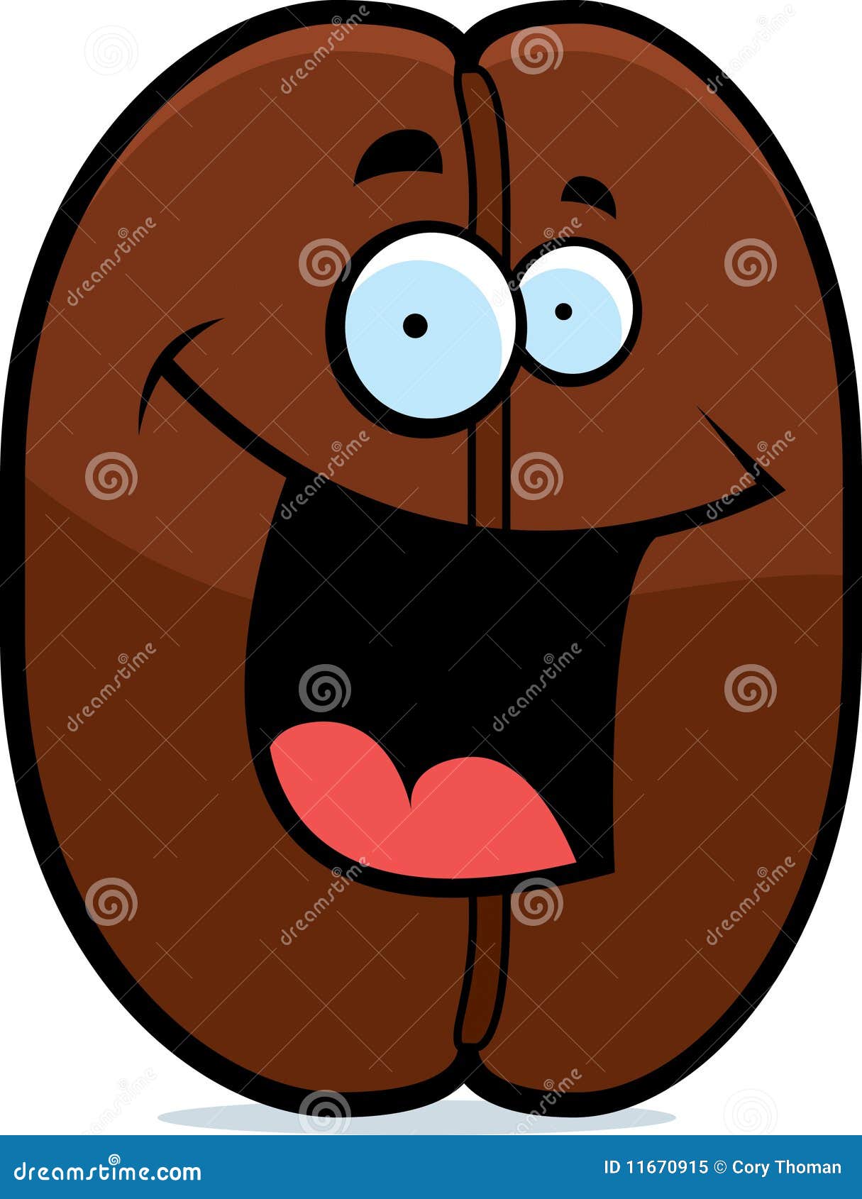 Coffee Bean Smiling stock vector. Illustration of brown - 11670915