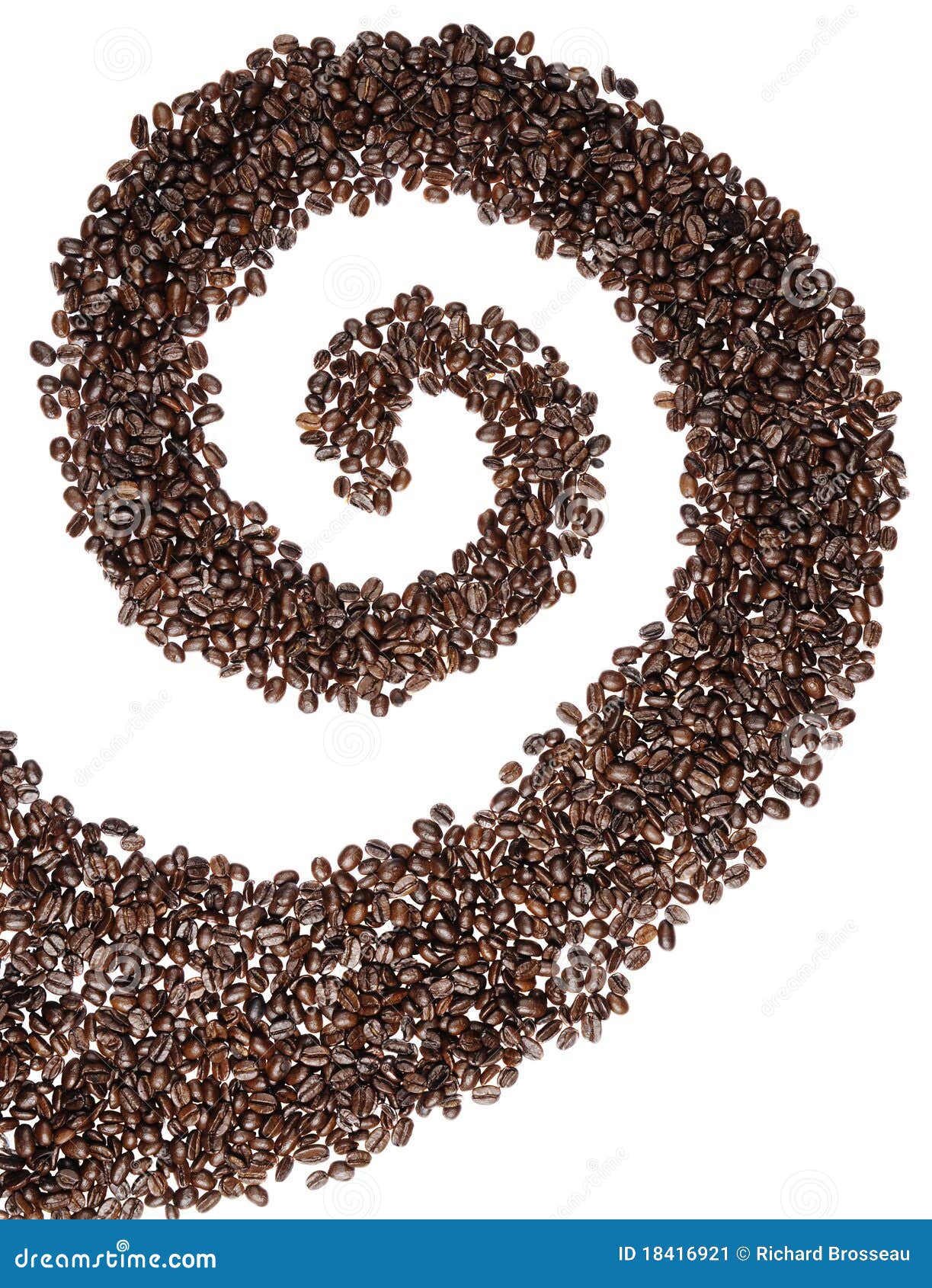 Coffee Bean Swirl stock image. Image of swirls, roasted - 18416921