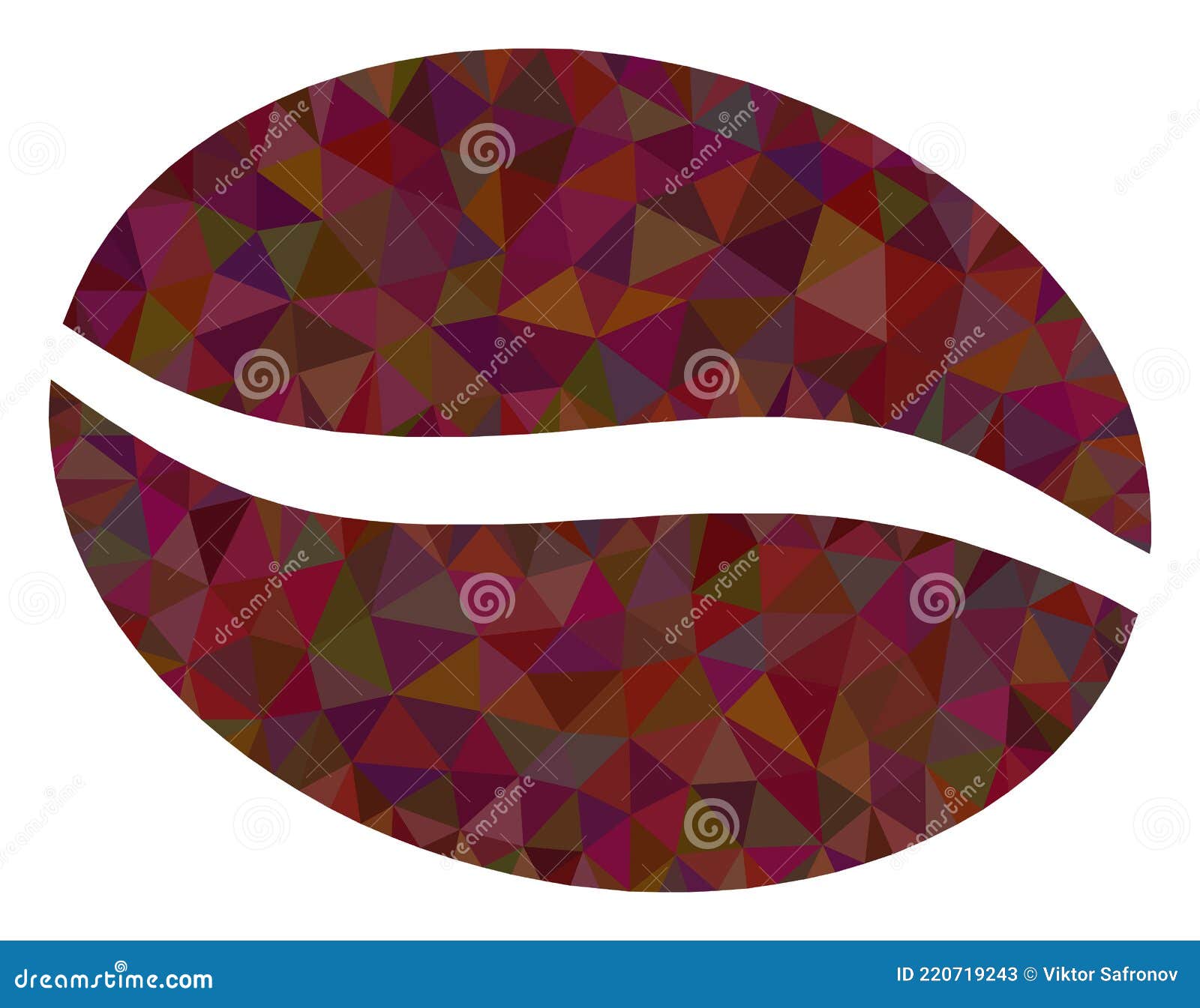 Coffee Bean Triangle Filled Icon Stock Vector - Illustration of grain ...