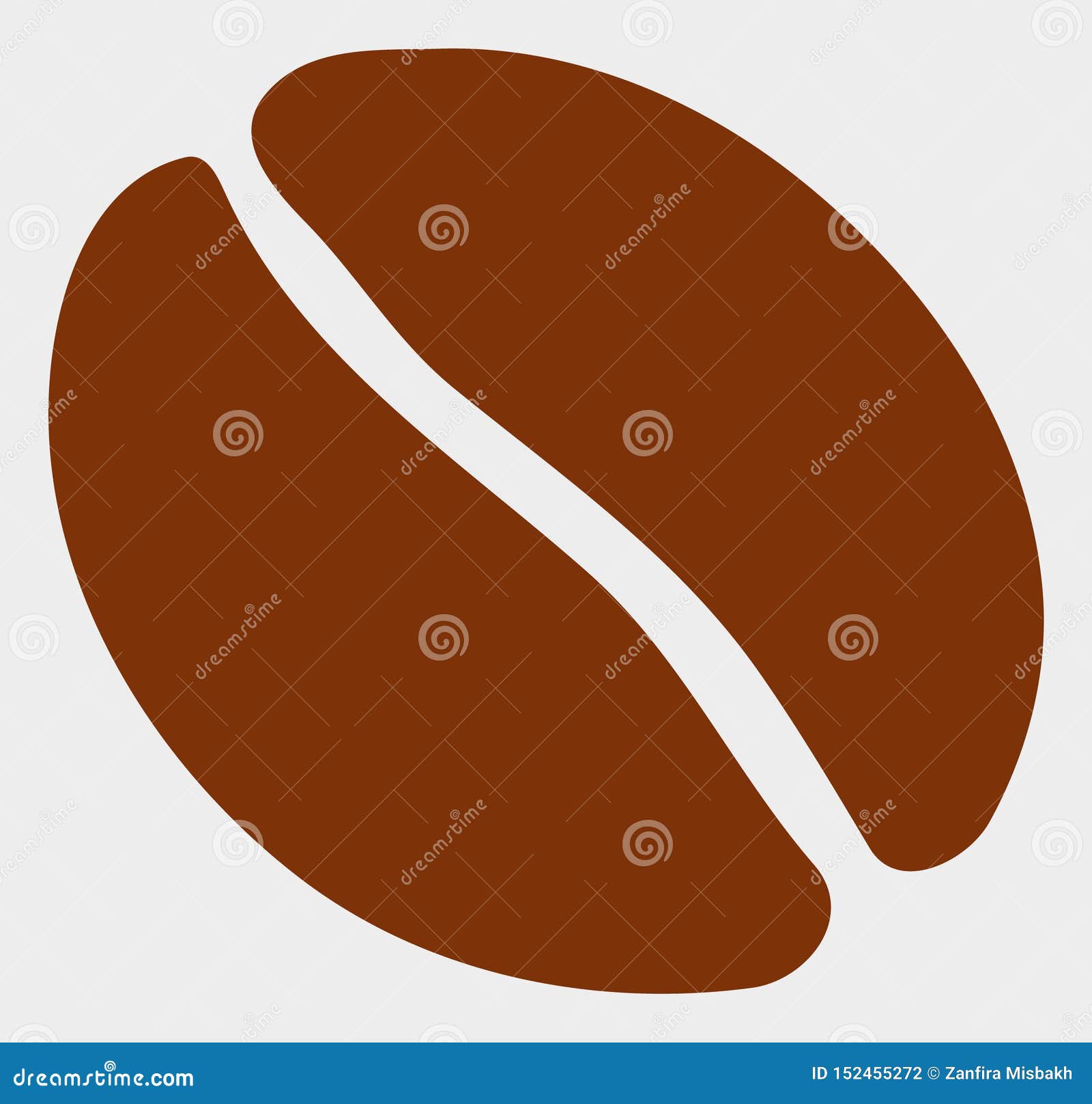 Coffee Bean Vector Icon Illustration Stock Vector - Illustration of ...