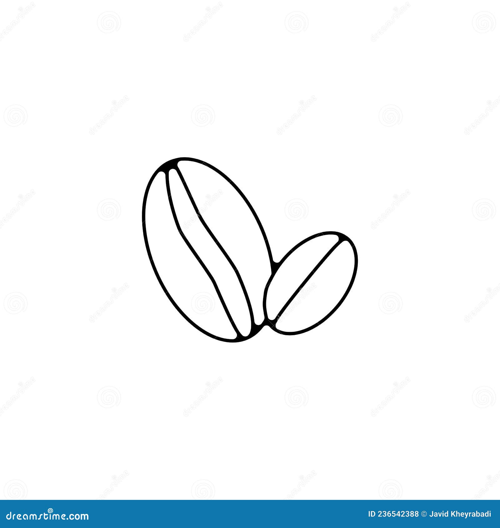 Coffee Bean Line Icon. Coffee Bean Linear Outline Icon Stock Vector ...