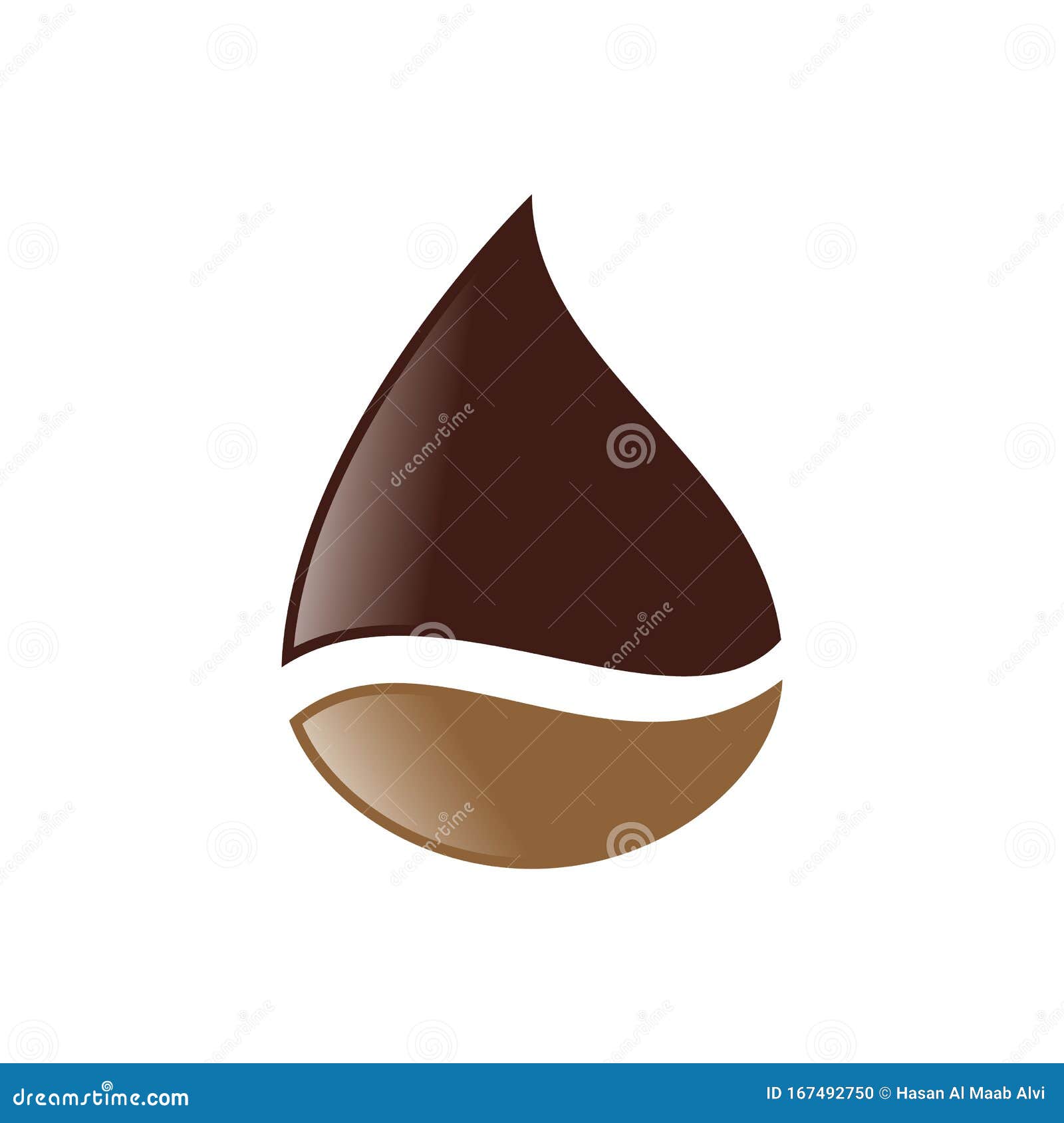 Coffee Drop Vector Logo Design. Stock Vector - Illustration of brown ...