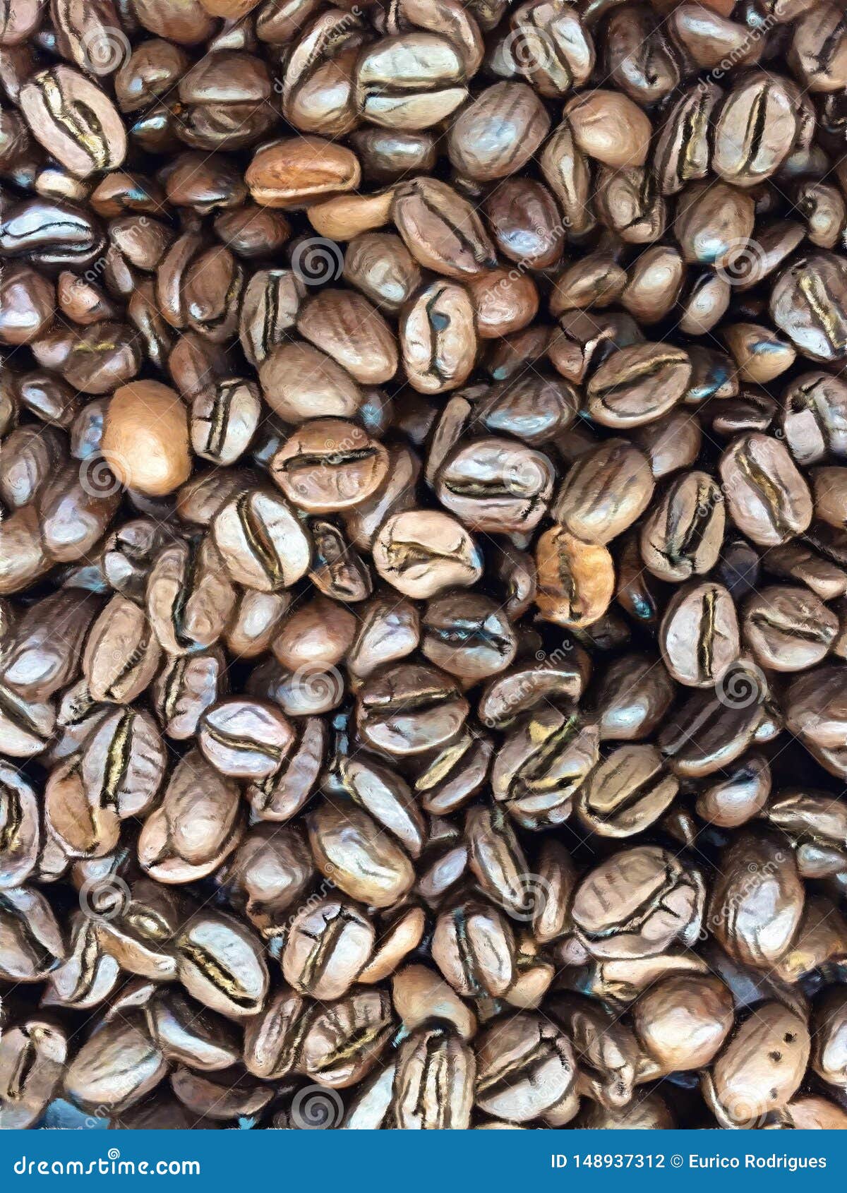 Coffee Beans - Abstract Art Stock Illustration - Illustration of grain ...