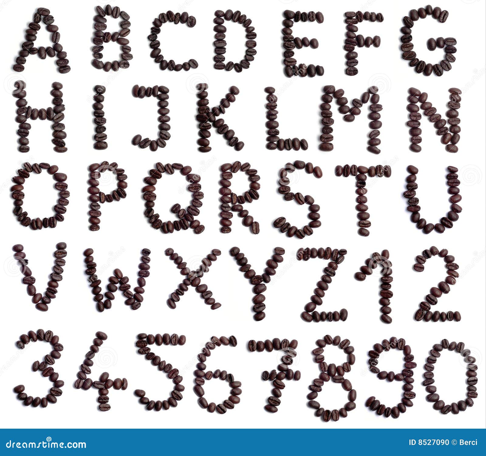 Coffee beans alphabet stock photo. Image of alphabet, letter - 8527090
