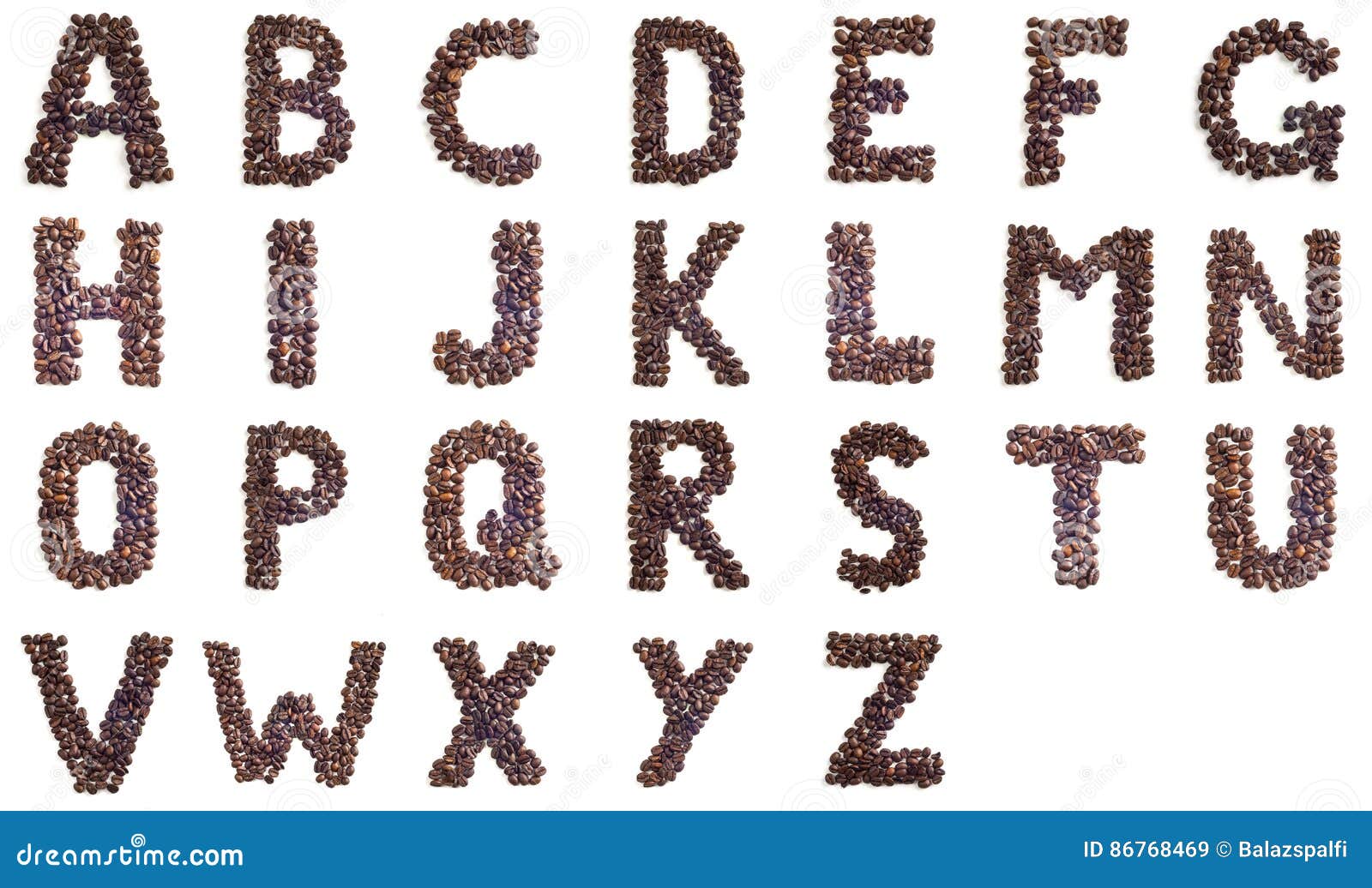 Coffee beans alphabet stock image. Image of roast, flavour - 86768469