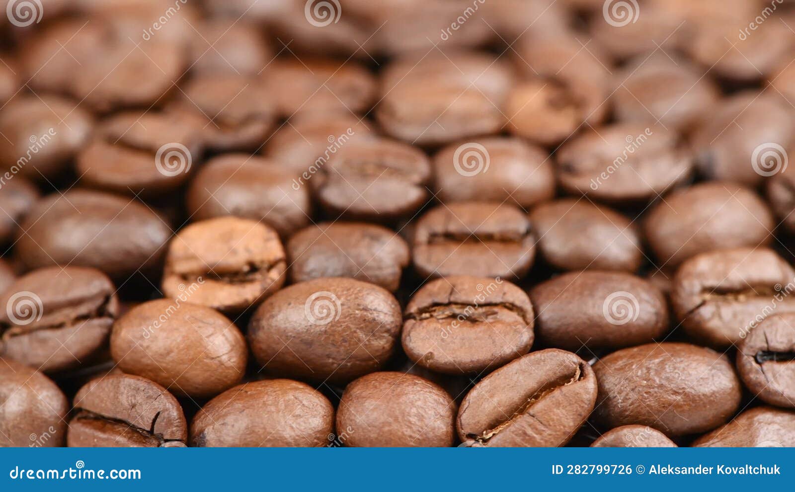 Coffee Beans Background. Side View. Loop Motion. Rotation 360 Stock ...