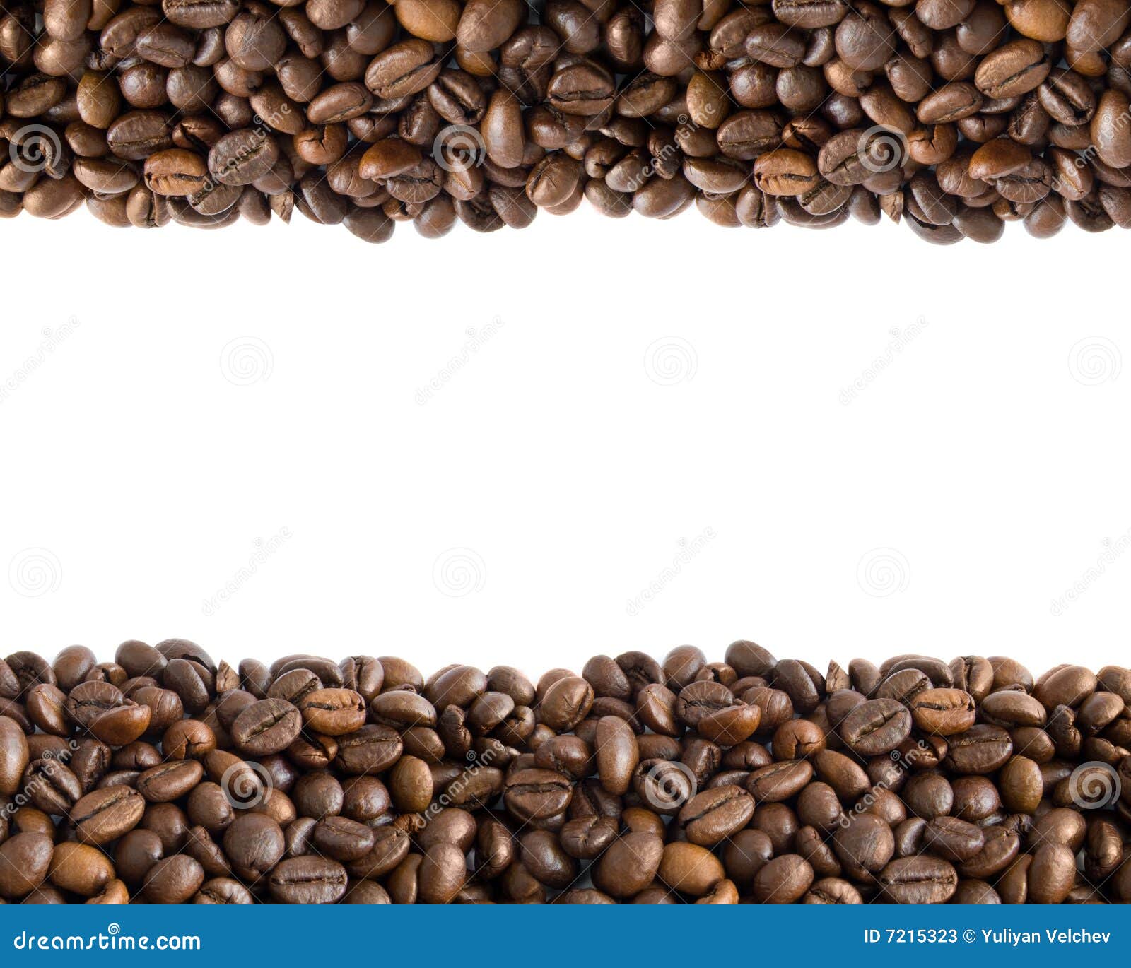 Coffee beans border stock image. Image of coffee, roasted - 7215323