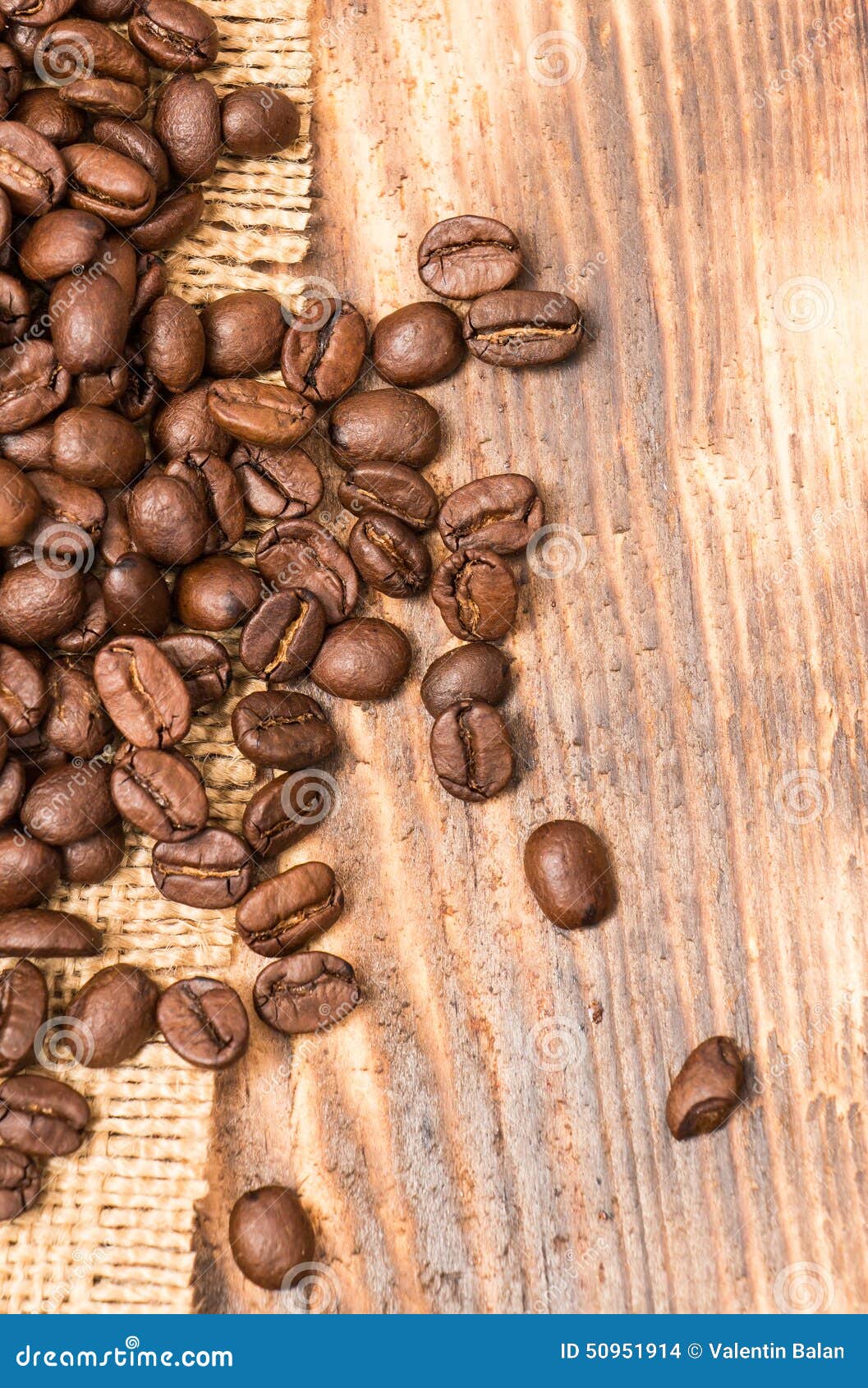 Coffee Beans Border Over Burlap Stock Photo - Image of heap, black ...