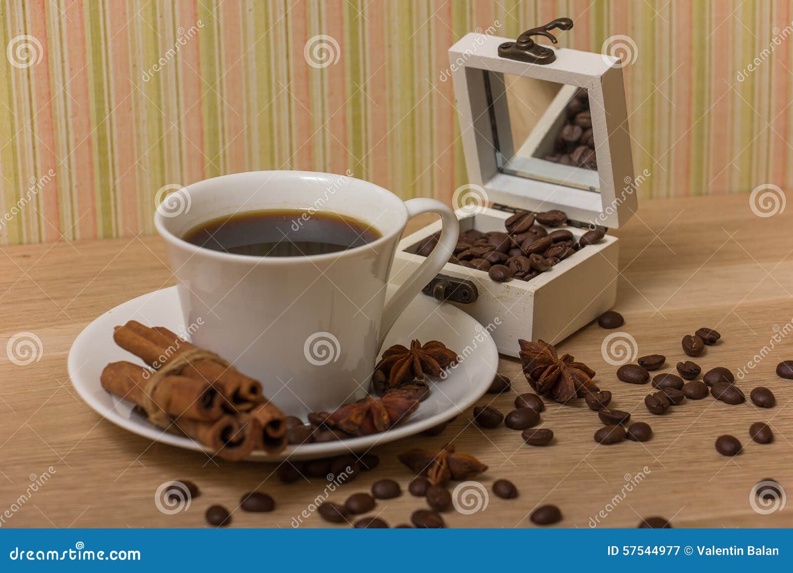 Coffee Beans in a Box Vintage Stock Image - Image of message, closeup ...