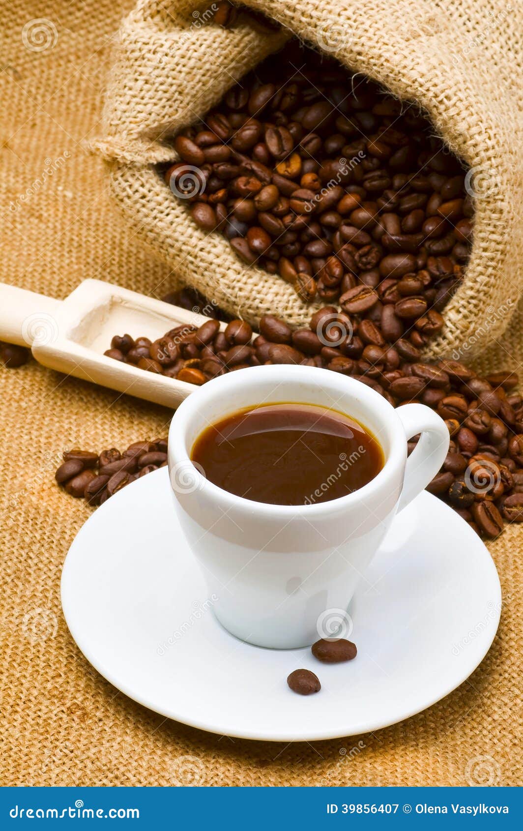 Coffee Beans and Cap of Coffee Stock Image - Image of macro, morning ...