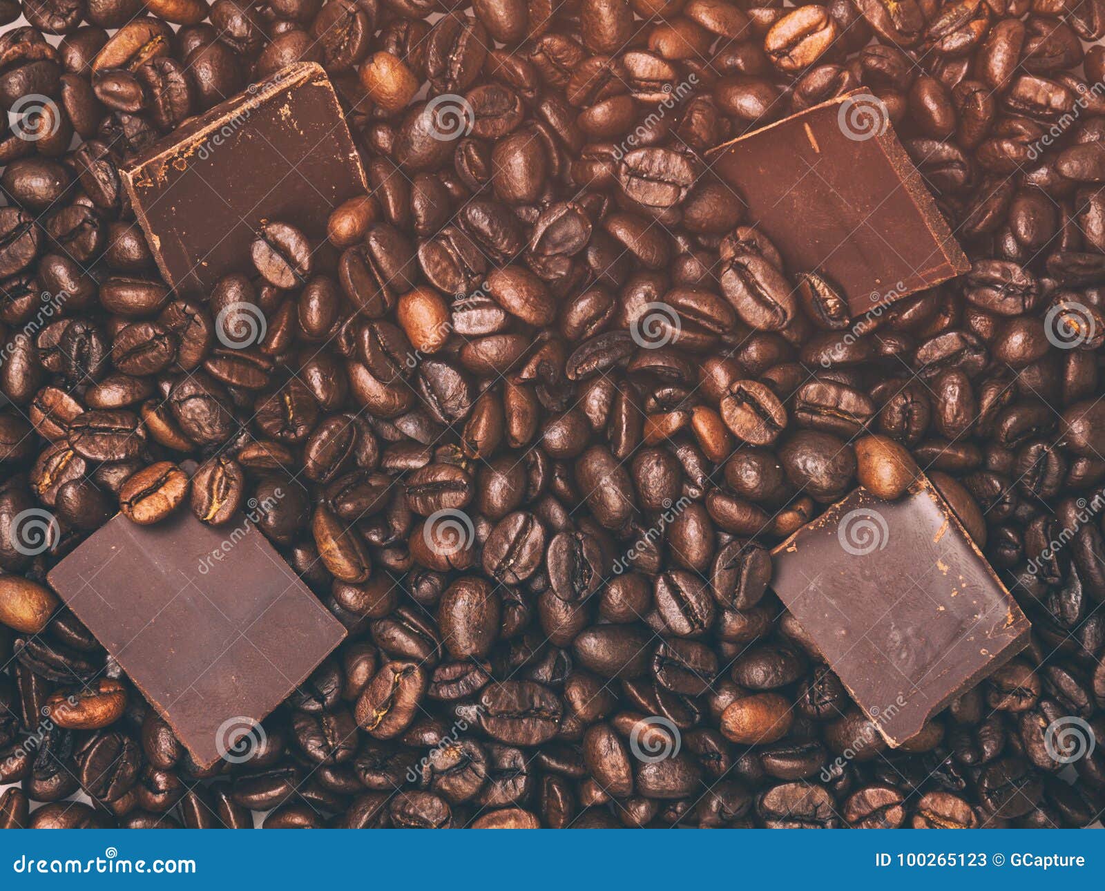 Coffee Beans and Chocolate Bars Stock Image - Image of roasted, grain ...