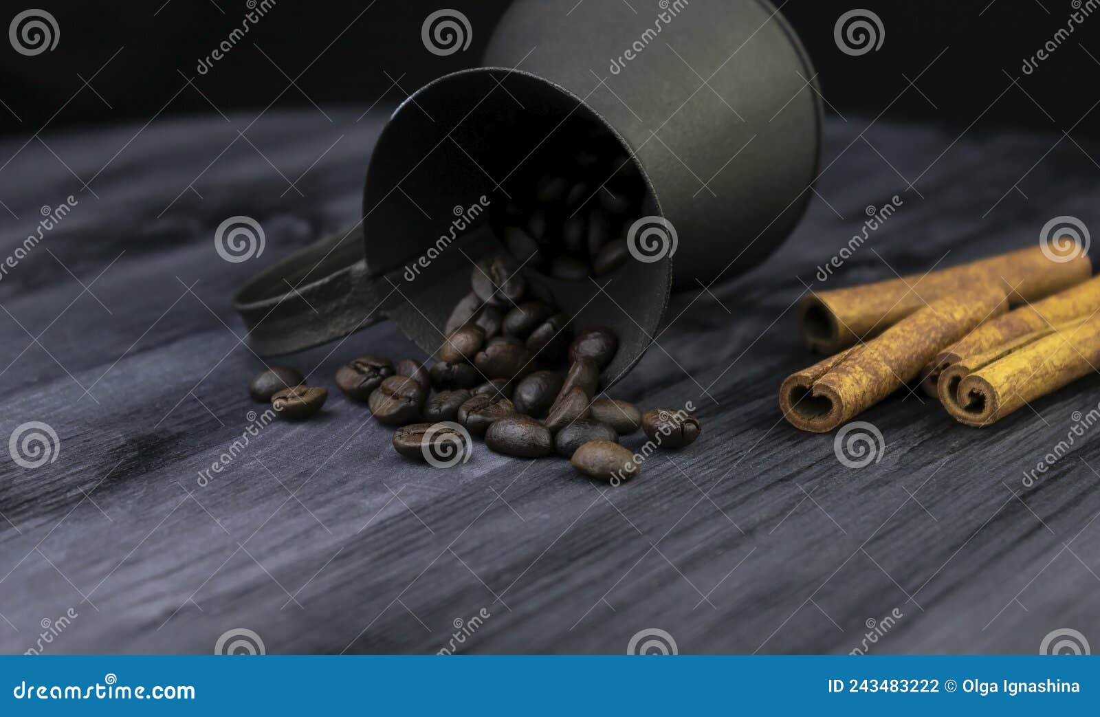 Coffee Beans and Cinnamon in a Vase Stock Photo - Image of cinnamon ...
