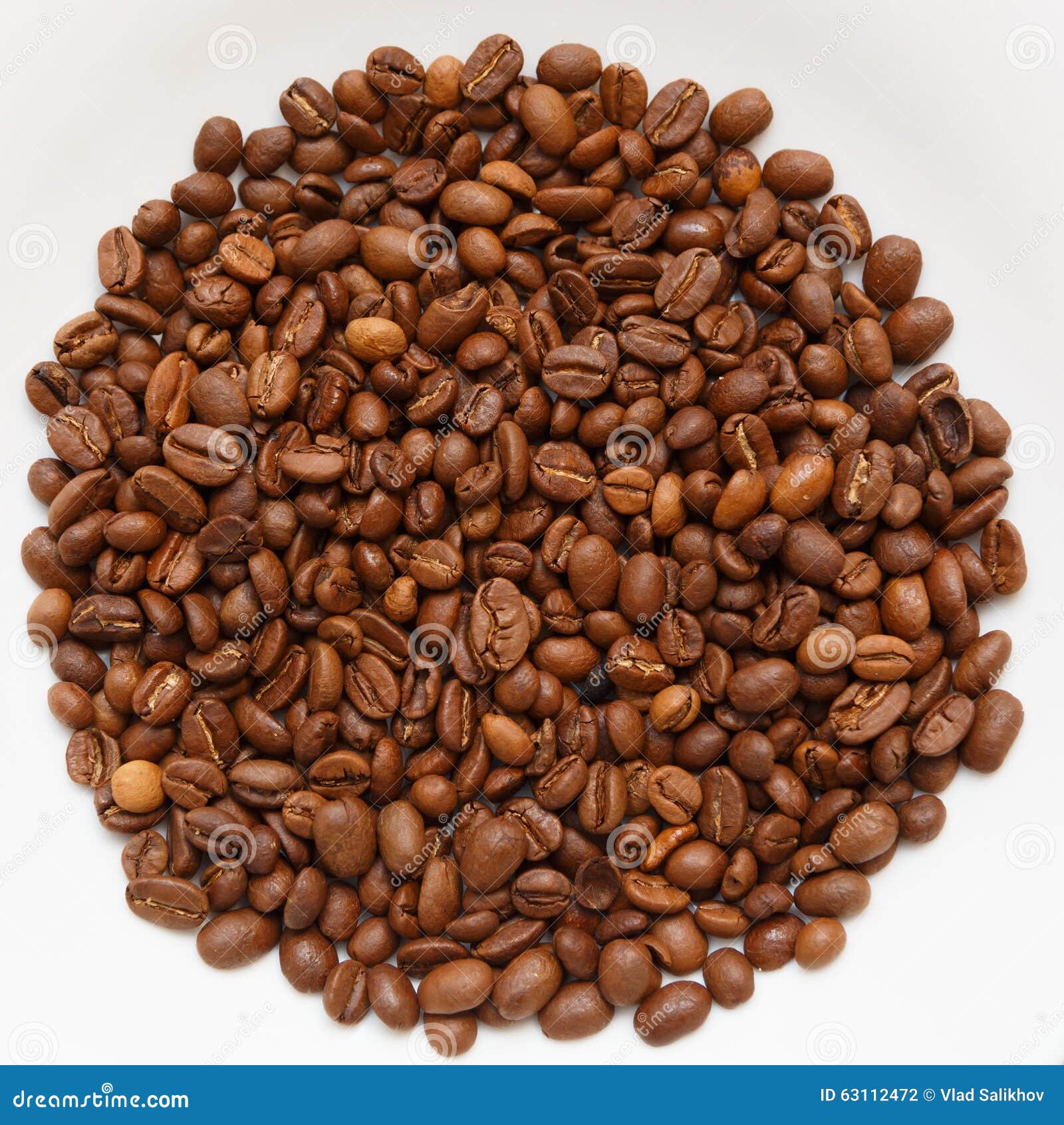 Coffee Beans Circle Texture Isolated Stock Photo - Image of grain ...