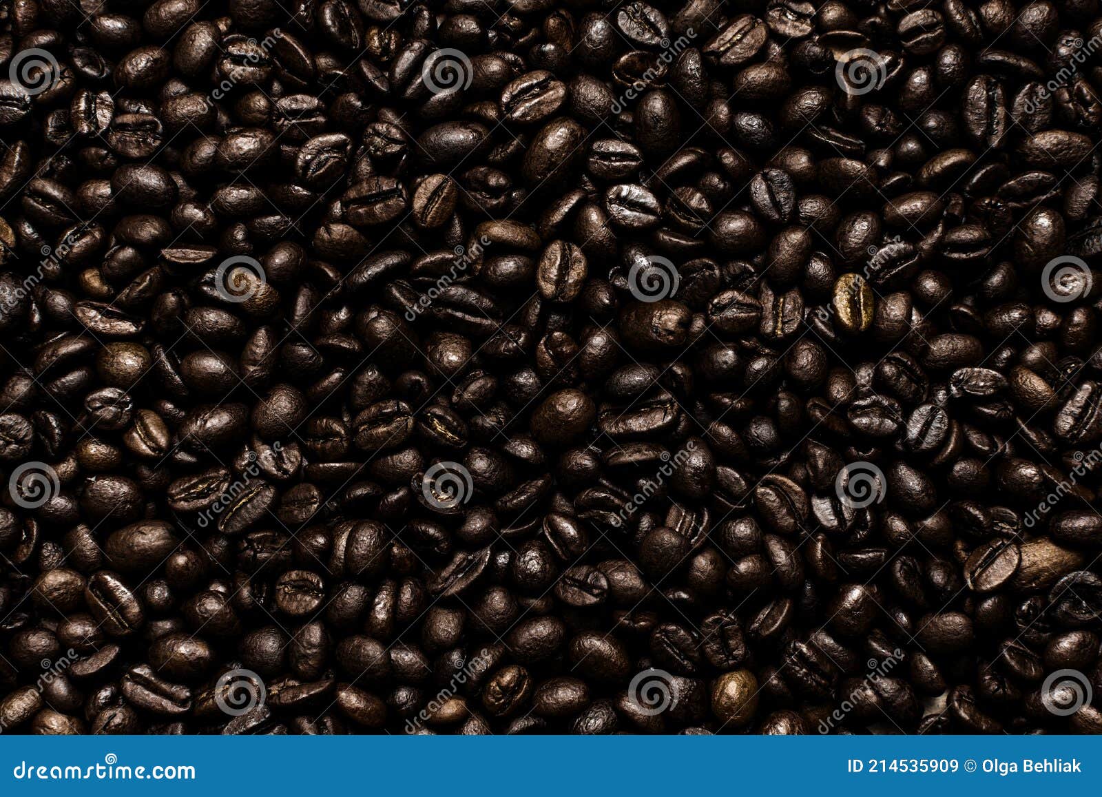 Coffee Beans. Coffee Beans are Spread Out on the Surface Stock Image ...