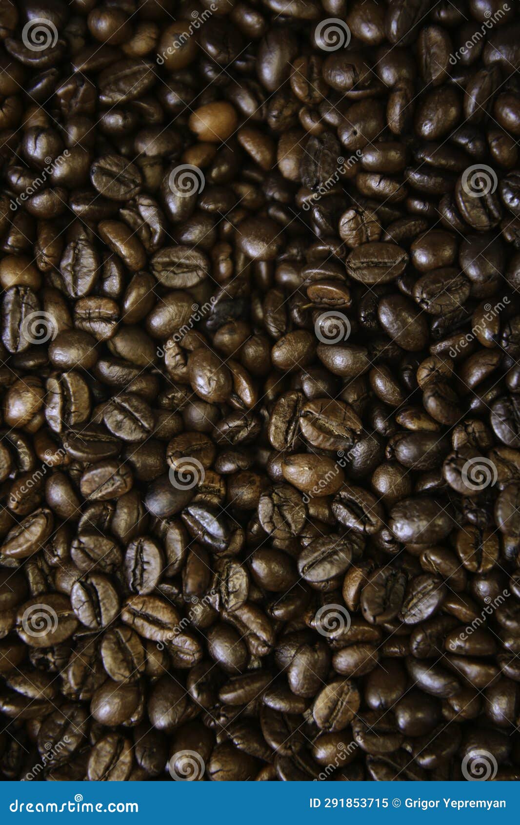 Coffee Beans. Coffee Beans are Spread Out on the Surface. Stock Image ...