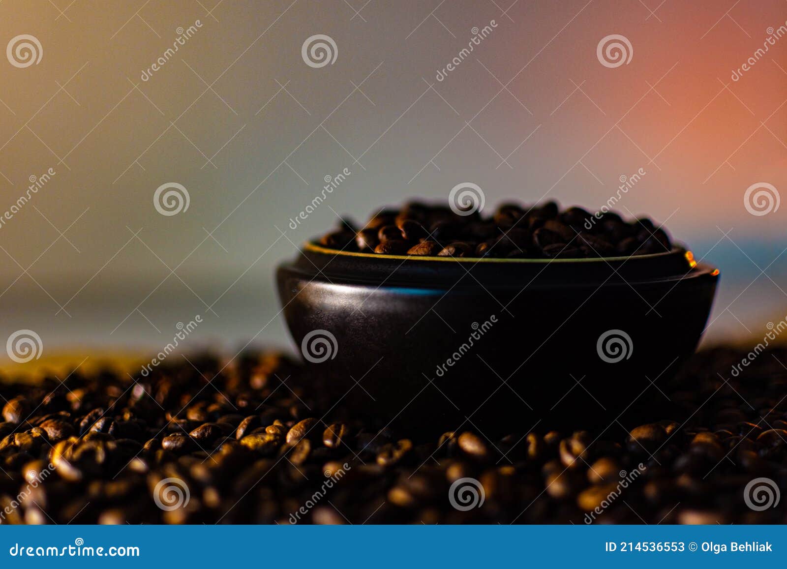 Coffee Beans are Spread Out on the Surface Stock Image - Image of ...