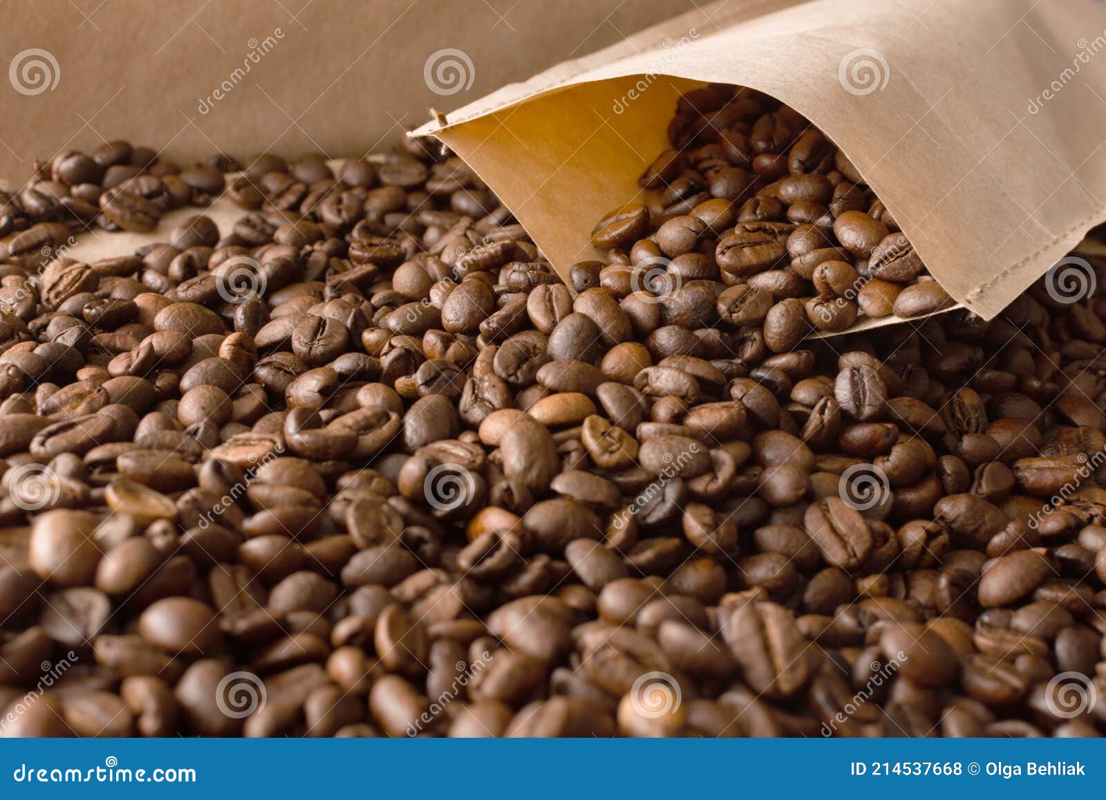 Coffee Beans are Spread Out on the Surface Stock Photo - Image of ...