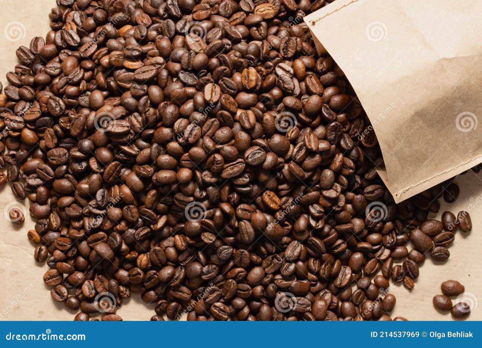 Coffee Beans are Spread Out on the Surface Stock Image - Image of ...