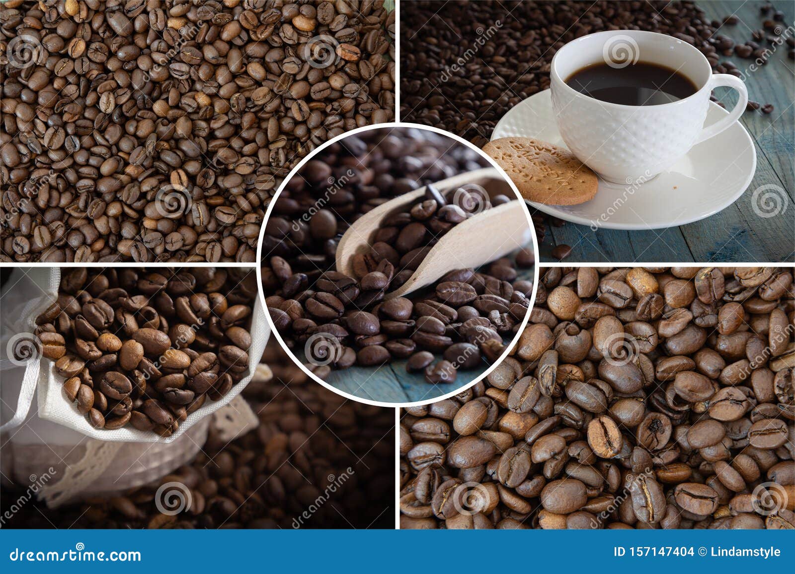 Coffee collage stock photo. Image of collage, brown - 157147404