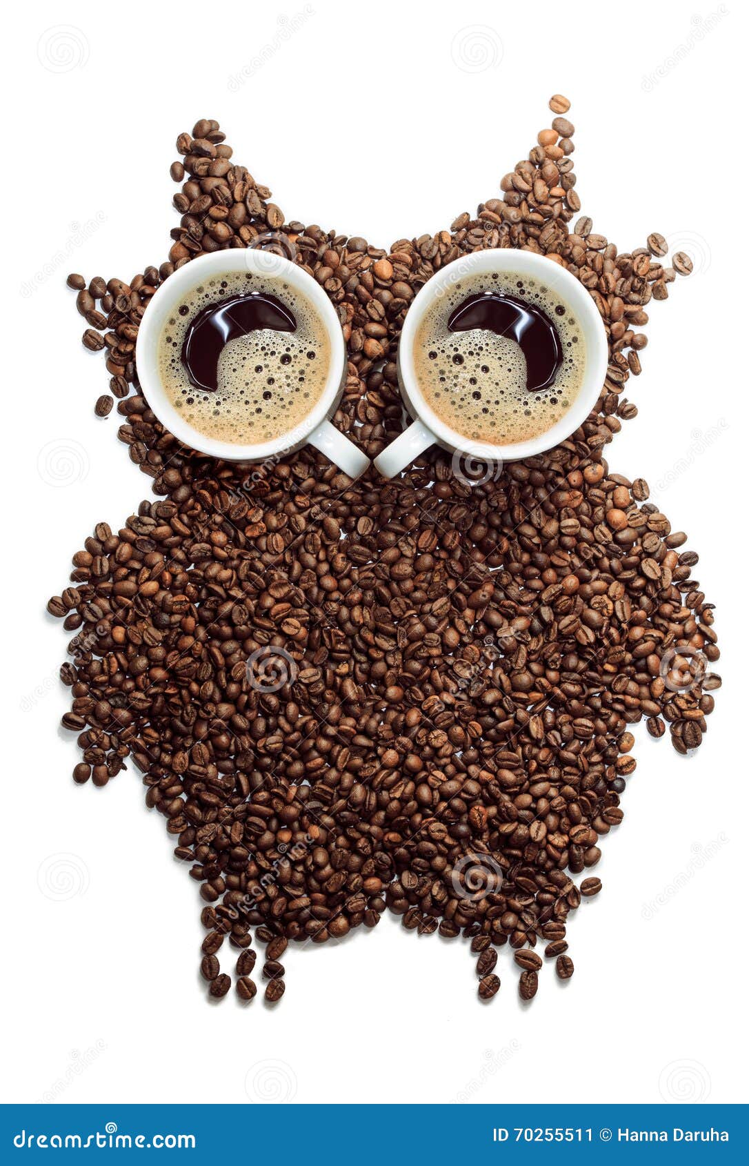 Coffee Beans. Coffee. Figure Owls Made from Coffee Beans. Stock Image ...