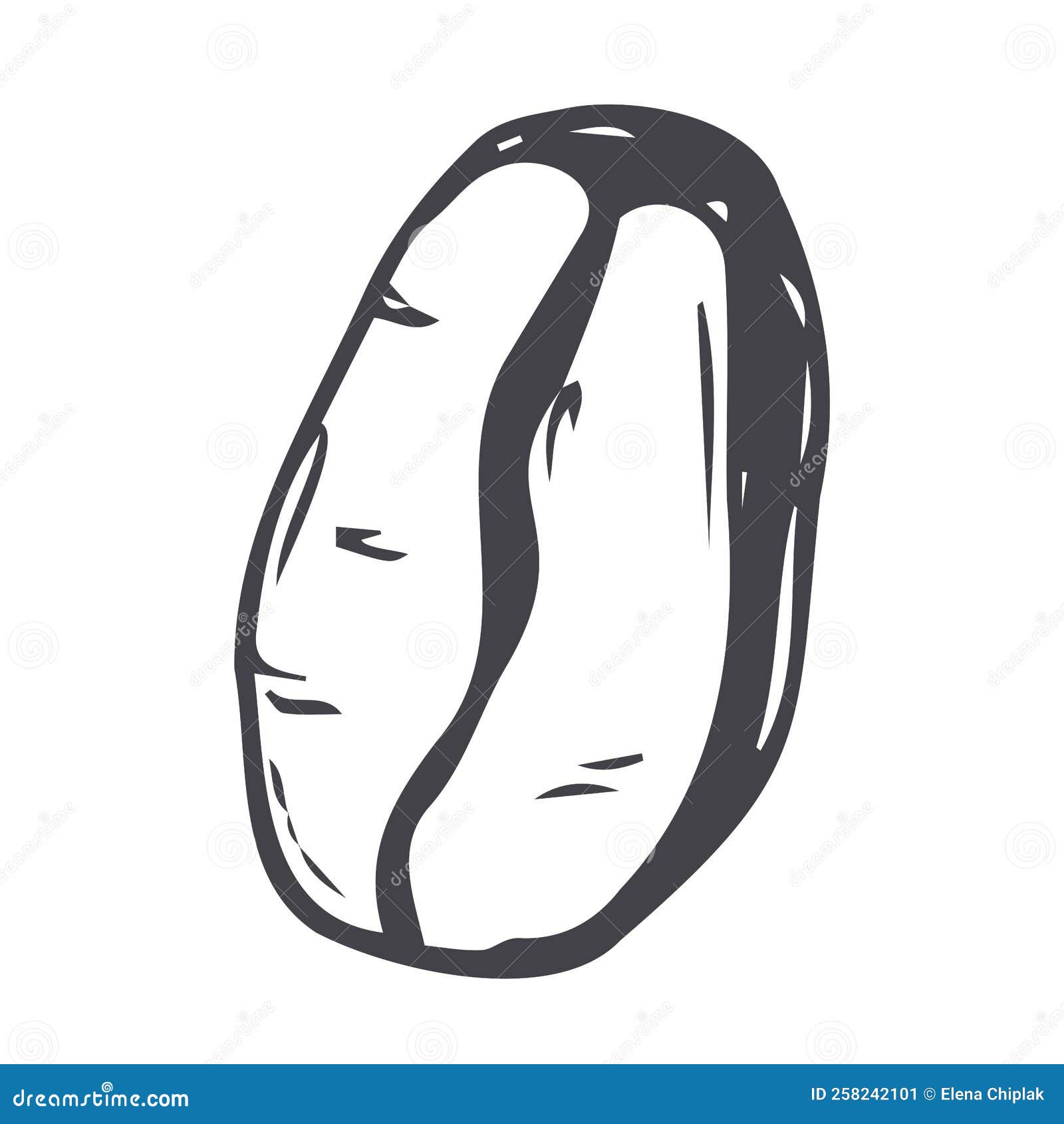 Coffee Beans Contour Line Art Doodle, a Hand Drawn Vector Doodle ...