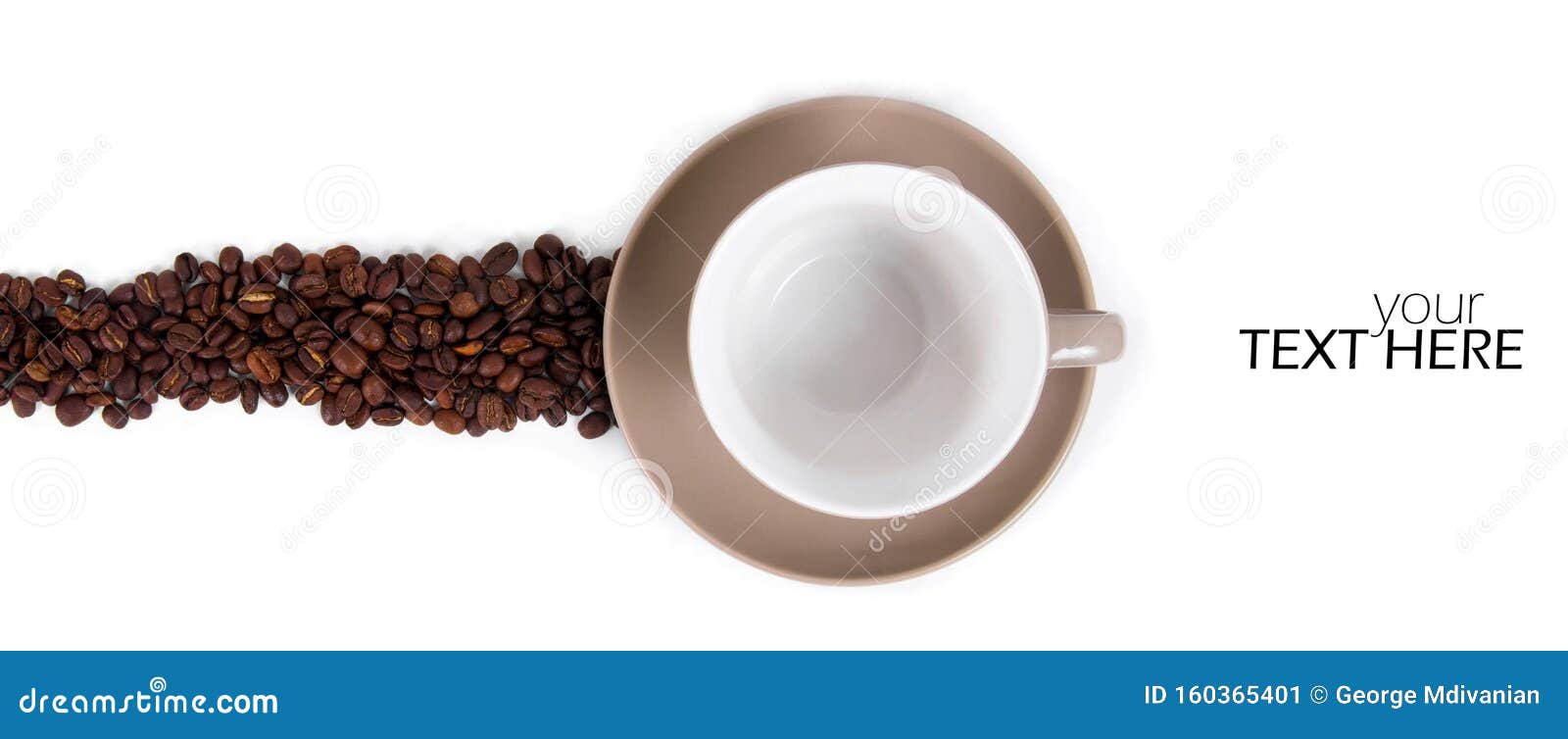 Coffee Beans with Copy Space Stock Illustration - Illustration of grain ...