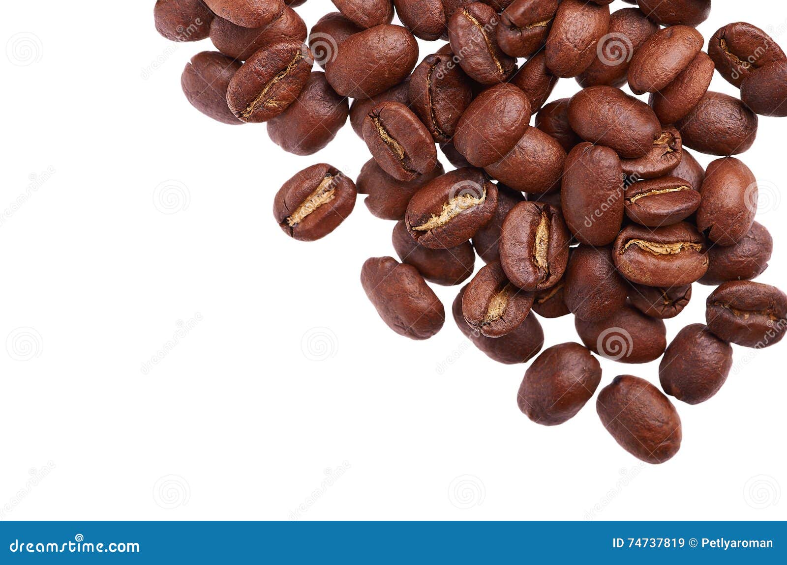 Coffee beans in the corner stock image. Image of bean - 74737819