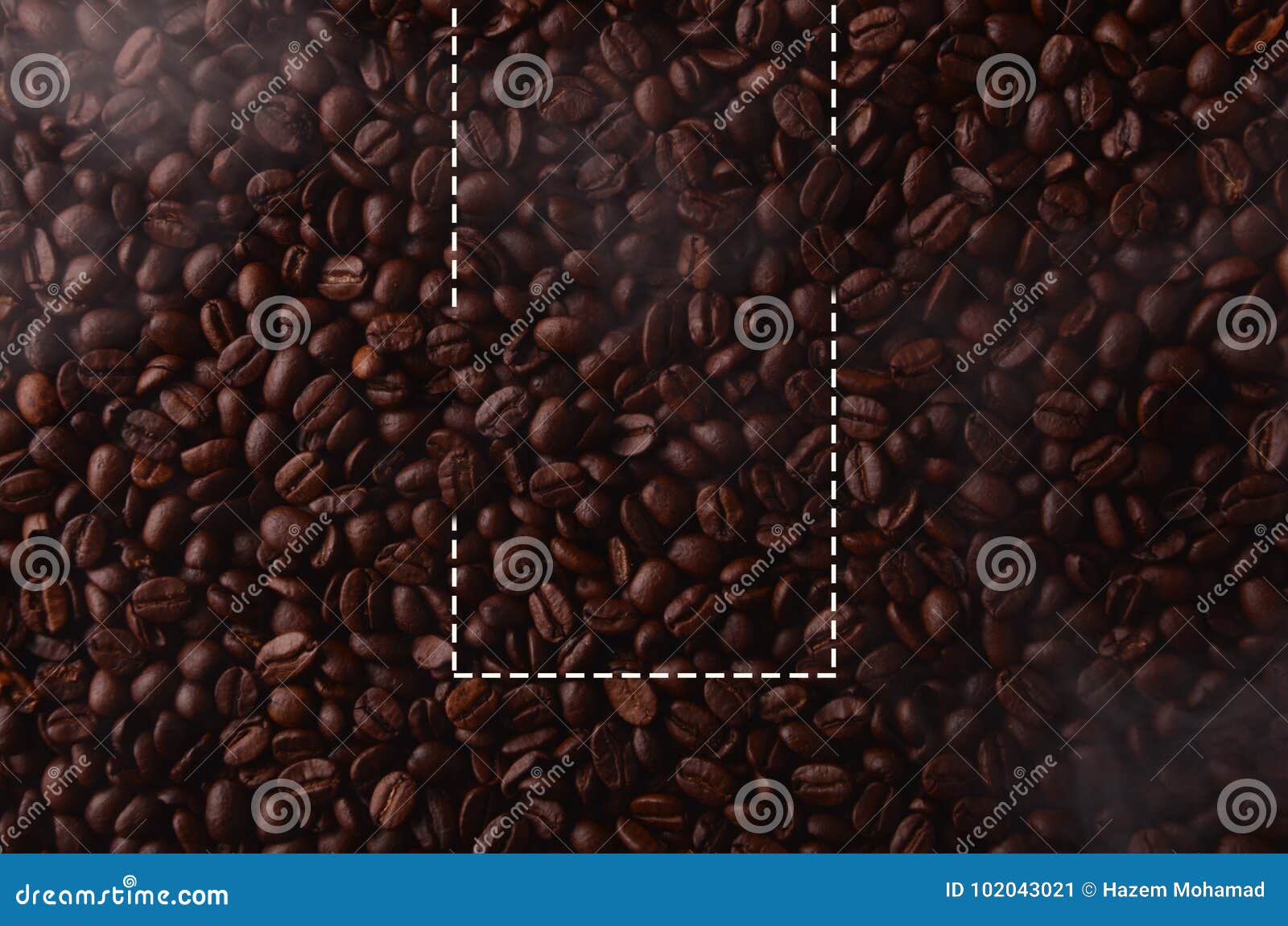 Coffee Beans with Creative Rectangle Element for Graphical Uses. Stock ...