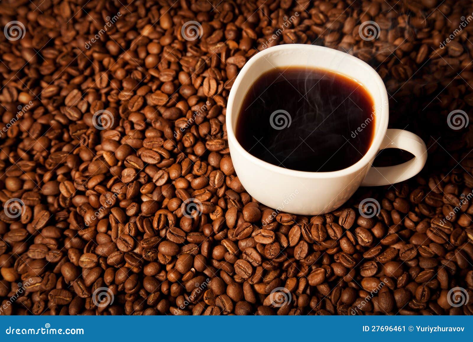 Coffee beans and cup stock image. Image of beverage, drink - 27696461