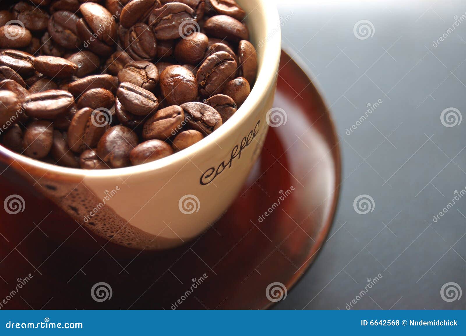 Coffee beans in cup stock photo. Image of caffeine, coffe - 6642568