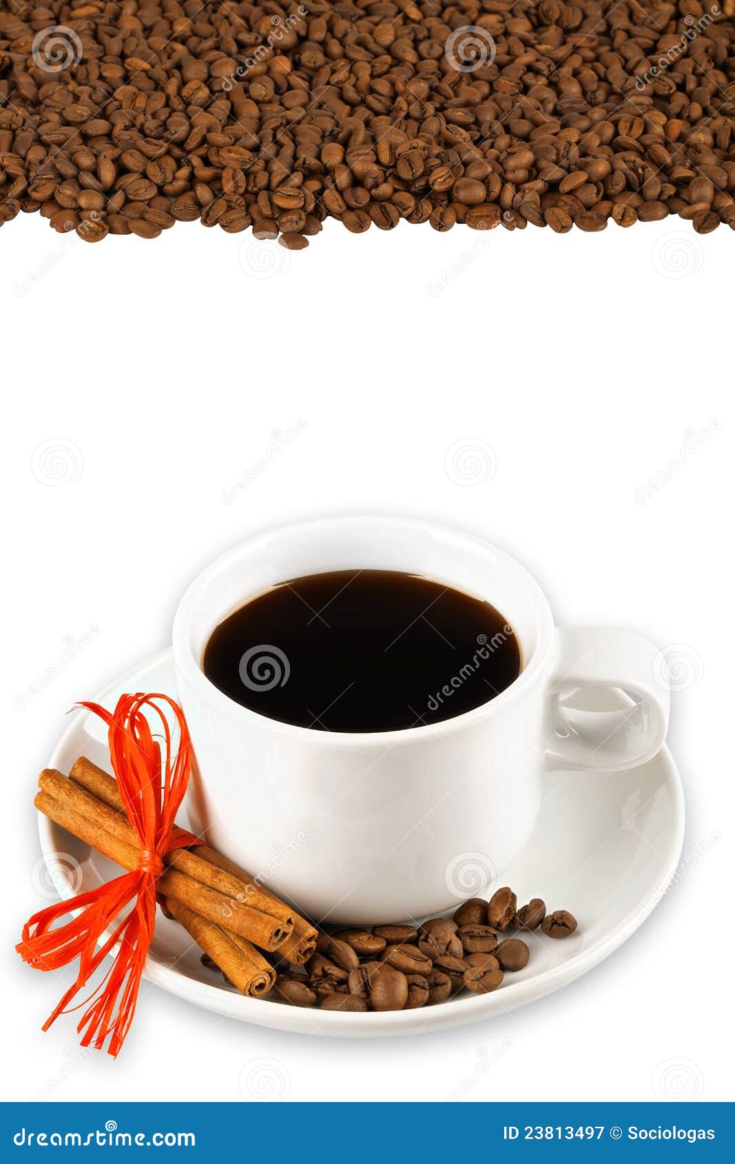 Coffee Beans and Cup Background Stock Image - Image of seed, bean: 23813497