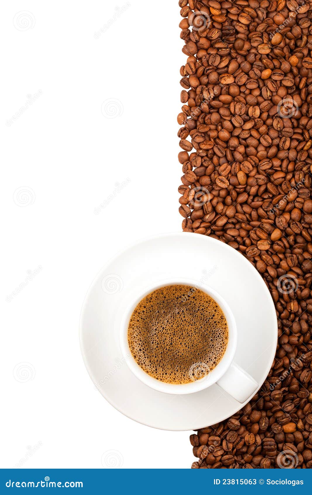 Coffee Beans and Cup Background Stock Image - Image of aroma, liquid ...