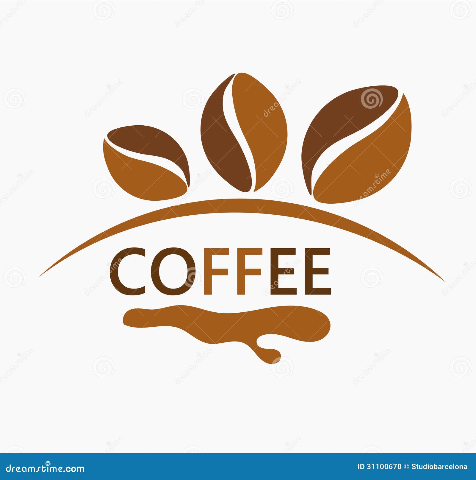 Coffee beans stock vector. Illustration of element, seed - 31100670