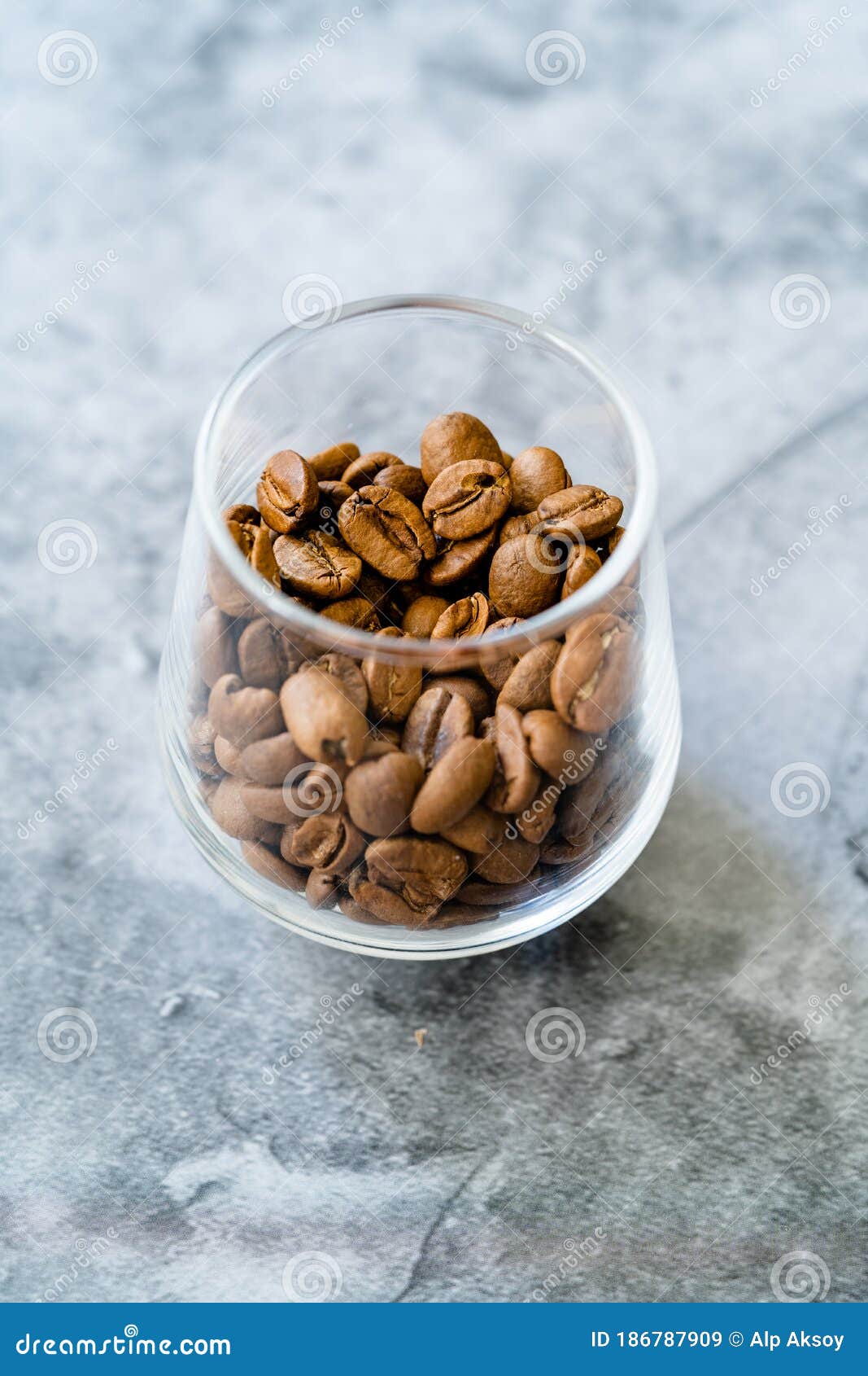 Coffee Beans in Espresso Shot Glass Stock Image - Image of abstract ...