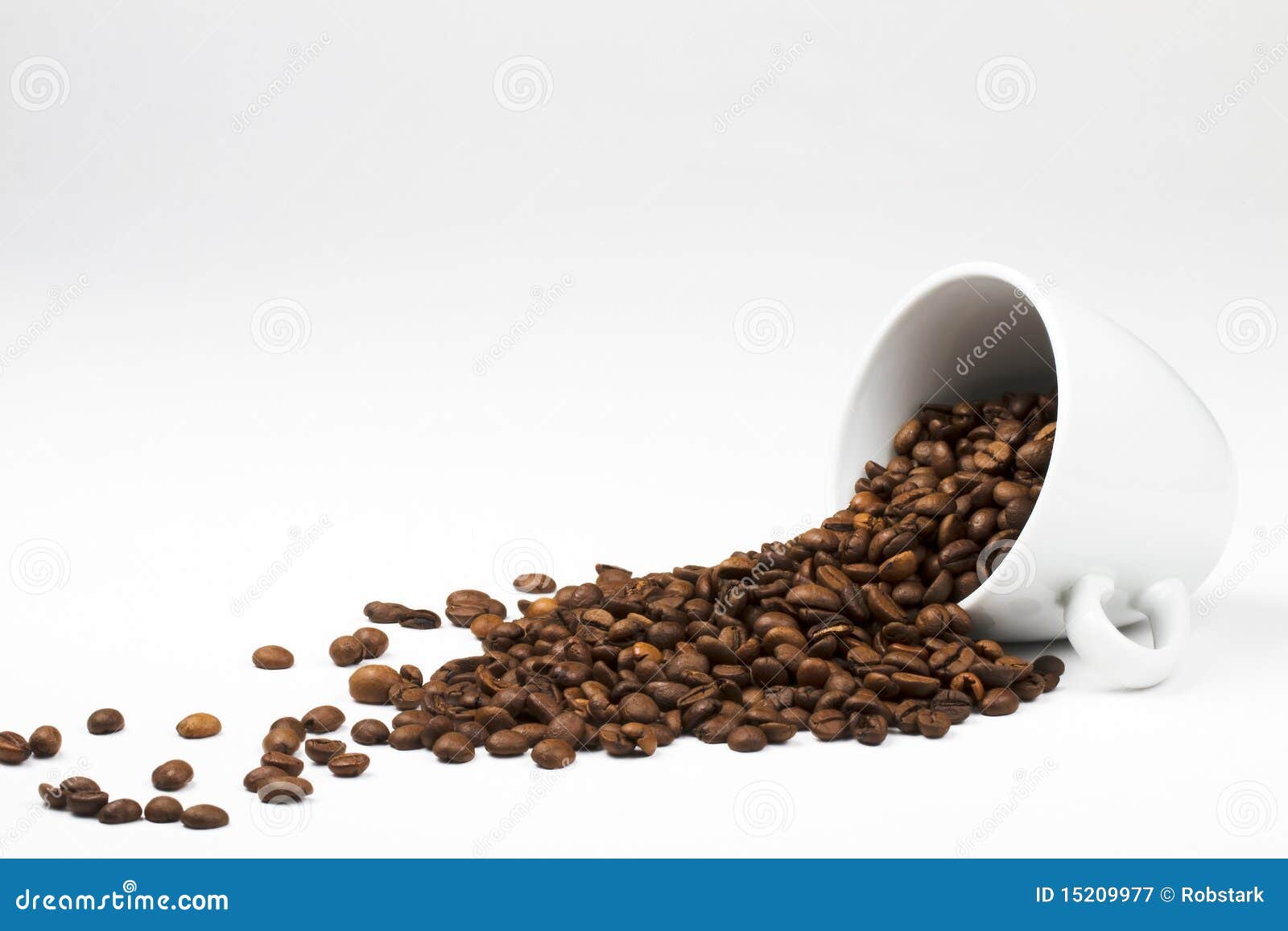 Coffee Beans Falling from a Coffee Cup Stock Image - Image of espresso ...