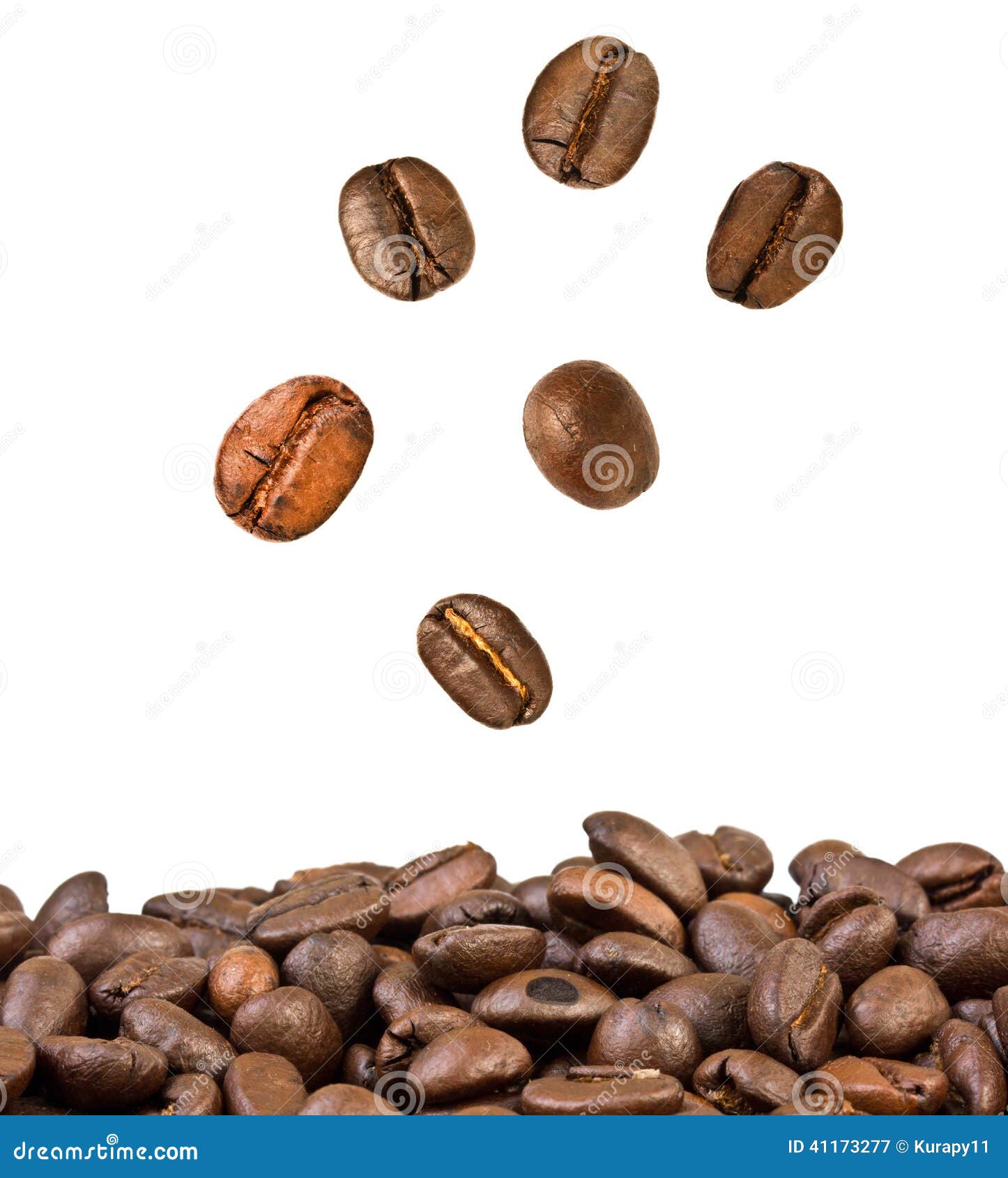 Coffee Beans is Falling Down Stock Image - Image of blurred, fresh ...