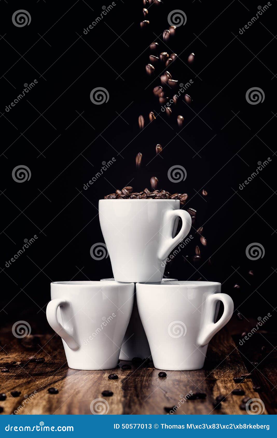 Coffee beans falling stock image. Image of white, espresso - 50577013