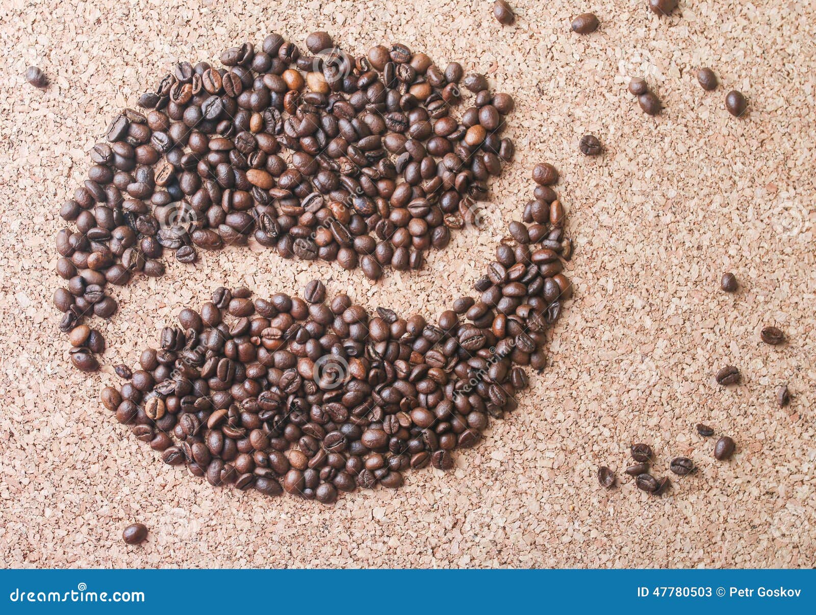 Coffee Beans in the Form of Bean Stock Image - Image of agriculture ...