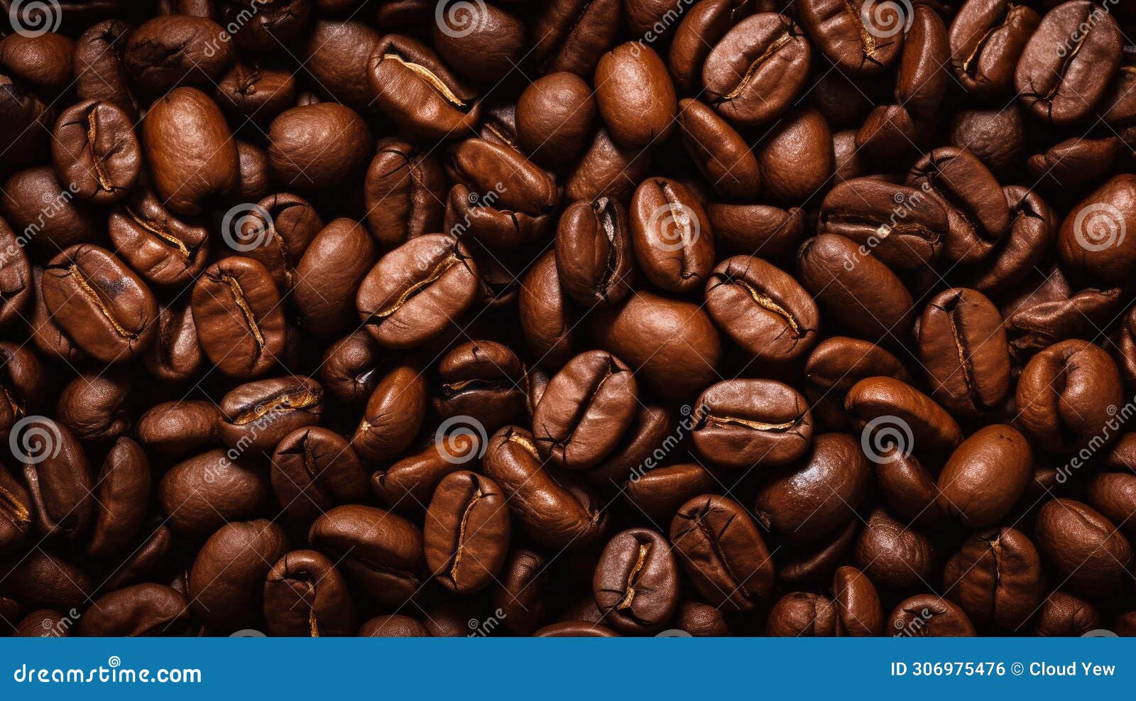 Coffee Beans Forming Cascading Pattern Stock Illustration ...